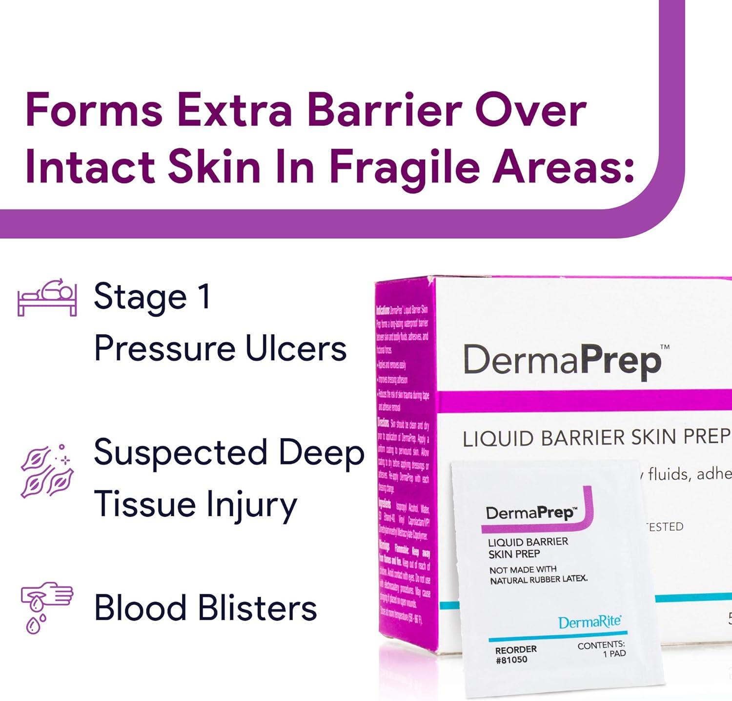 DermaPrep Skin Prep Pads - 100 Pack | Shields Skin from Fluids ...