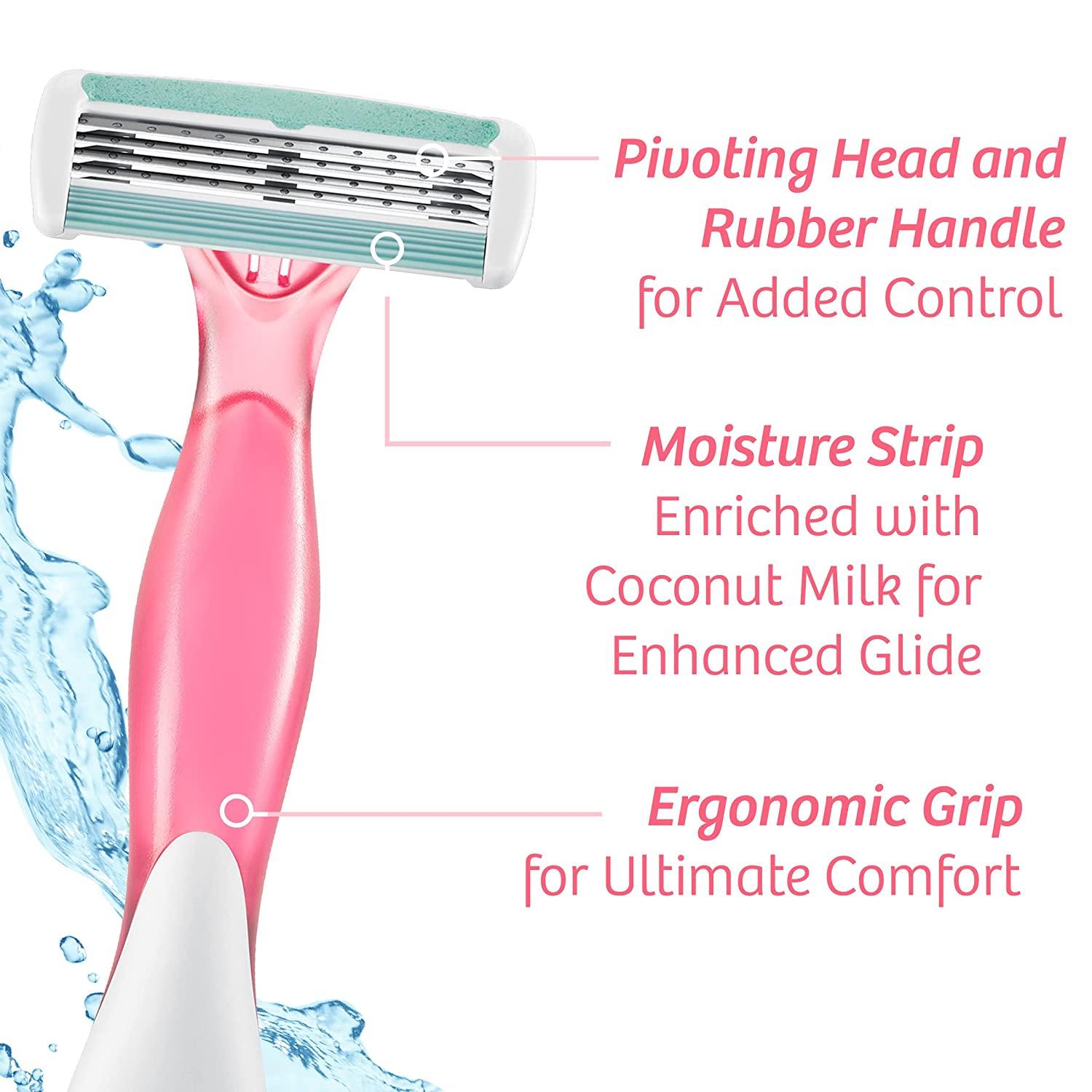 BIC Soleil Escape Women's Disposable Razors - 4 Blades for Comfortable ...