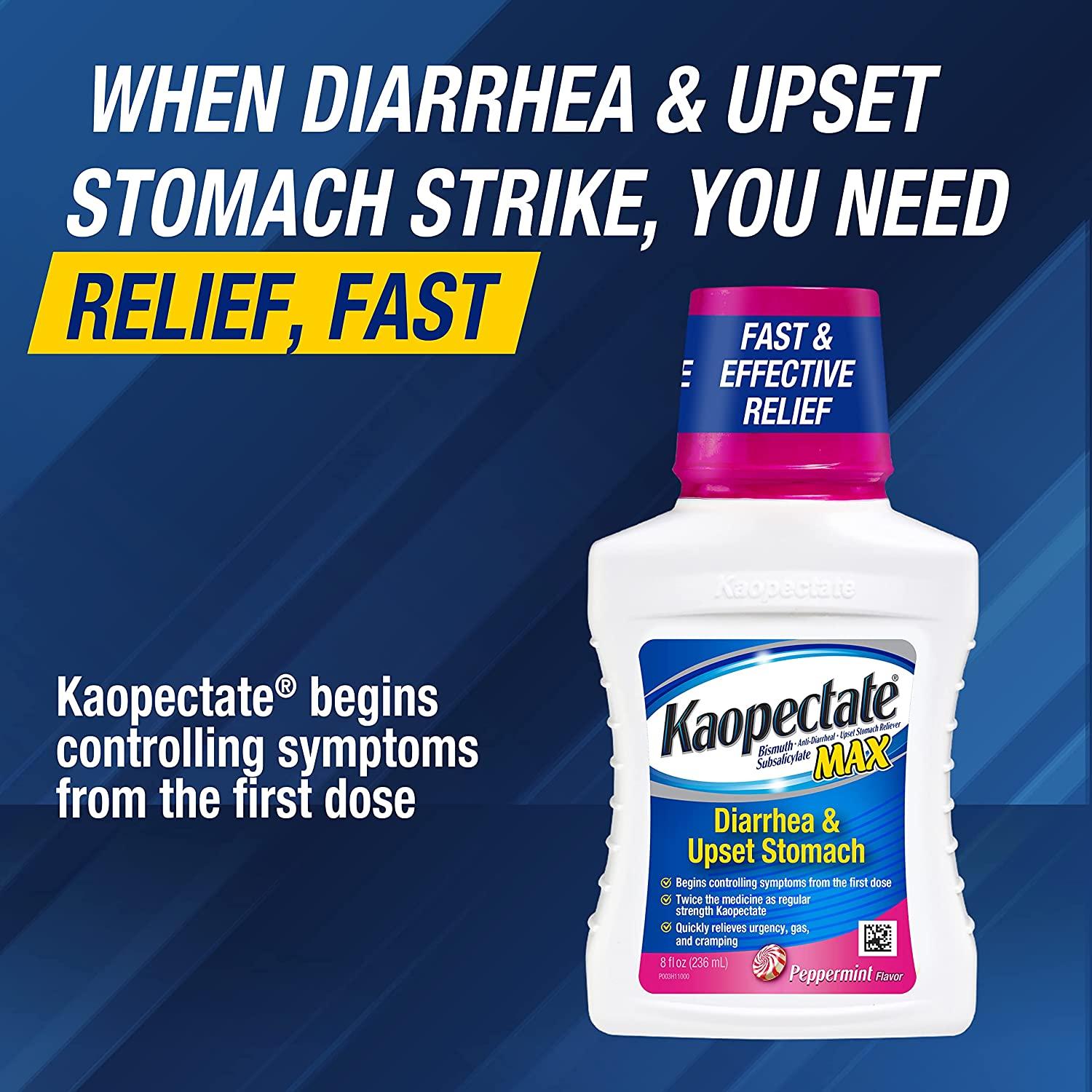 Kaopectate Max Peppermint 8oz - Fast-Acting Relief for Upset Stomach ...