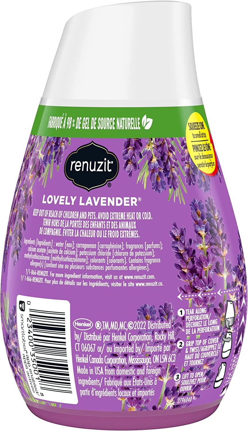 Renuzit Gel Air Freshener Lovely Lavender 12 Count - Nonstop Freshness ...
