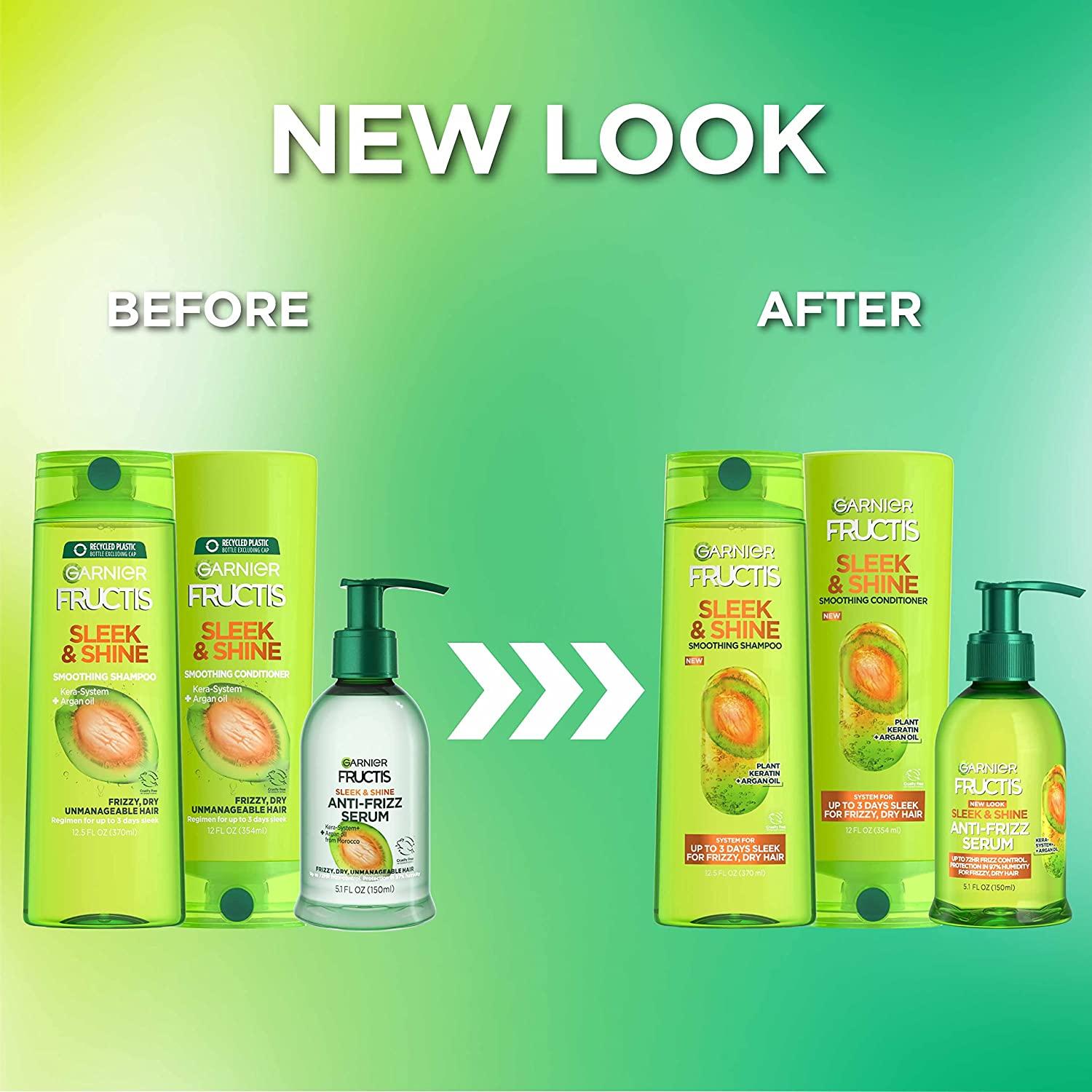 Garnier Fructis Sleek & Shine Set with Argan Oil - Shampoo, Conditioner ...