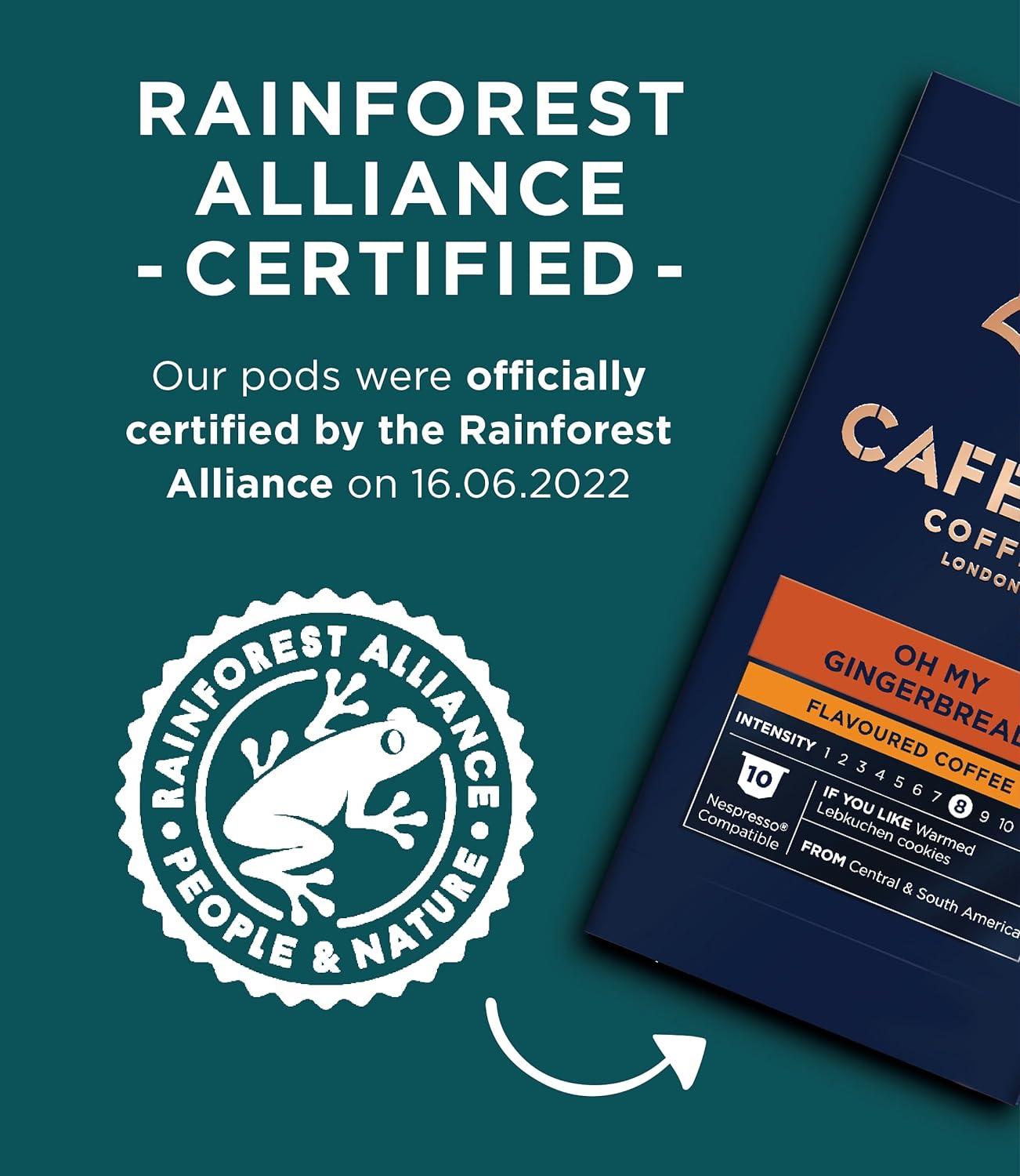 CafePod Gingerbread Flavoured Coffee Pods - Nespresso Compatible - 60 ...