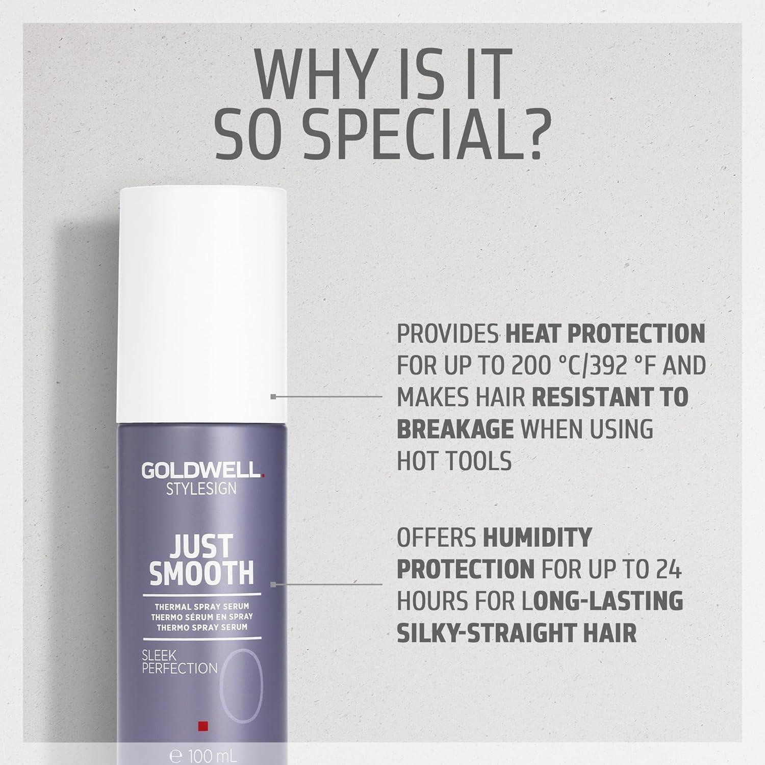 Goldwell StyleSign Just Smooth Sleek Perfection Thermal Spray Serum ...
