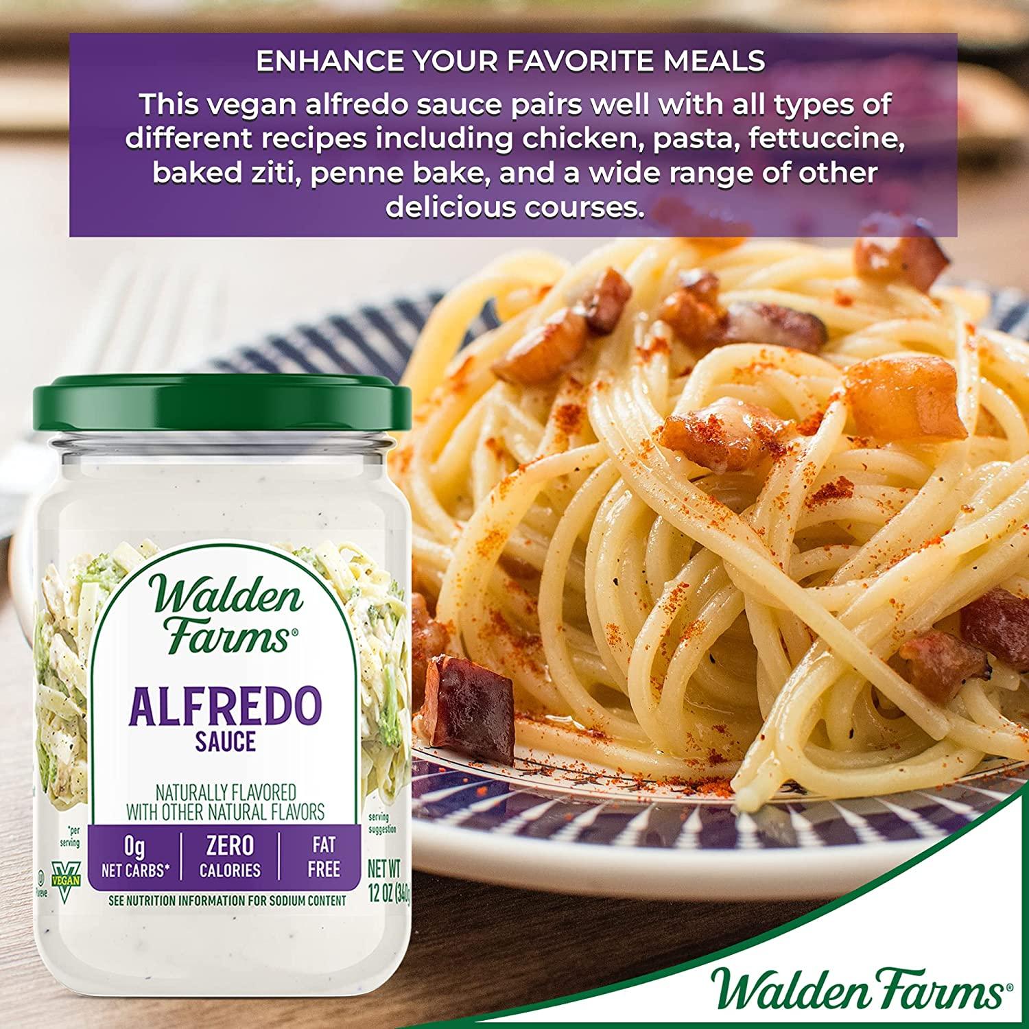 Walden Farms Light Alfredo Sauce 12 oz - Sugar, Fat, Calorie & Dairy ...