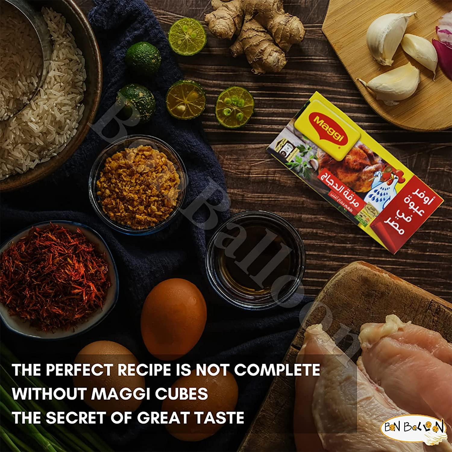 Maggi Chicken Cubes - 60 Flavorful Halal Bouillon Cubes (5 Pack) - 19 ...