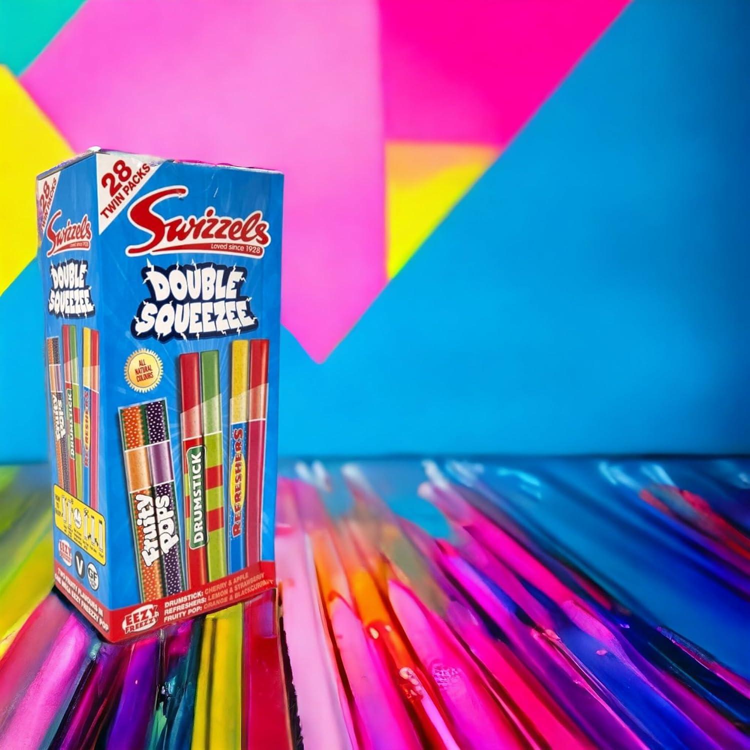 Swizzels Double Squeeze Assorted Candy Sticks - 28 Twin Packs Bulk Box ...