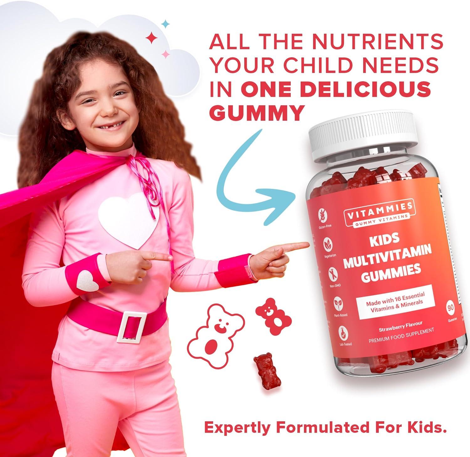 Kids Vitamins | Kids Multivitamin Gummies | 3 Month Supply | 16 ...