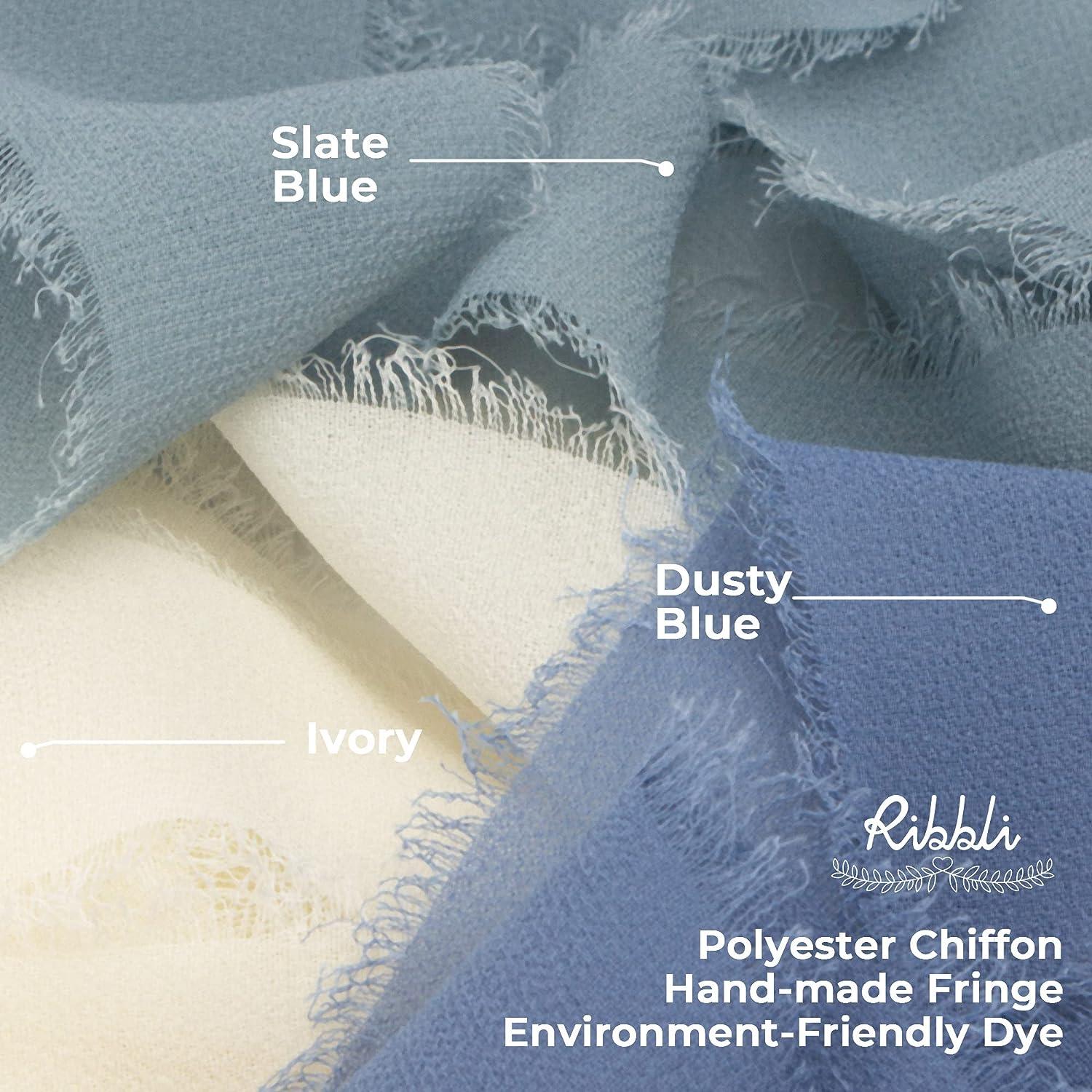 Ribbli Chiffon Ribbon 1.5 x 20 Yards - Ivory Silk Ribbon for Wedding ...