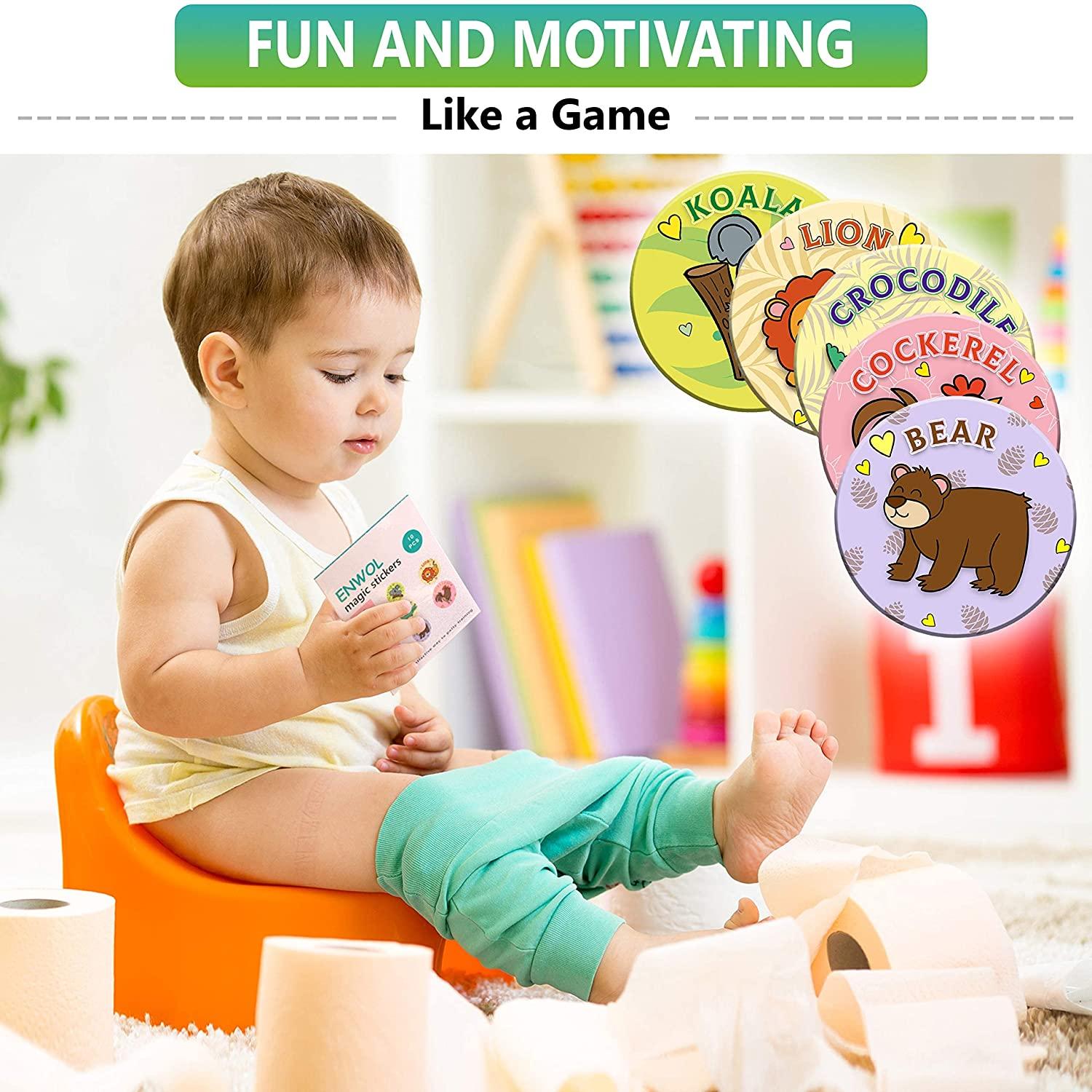 Reusable Potty Training Stickers - Color Changing Toilet Targets for ...