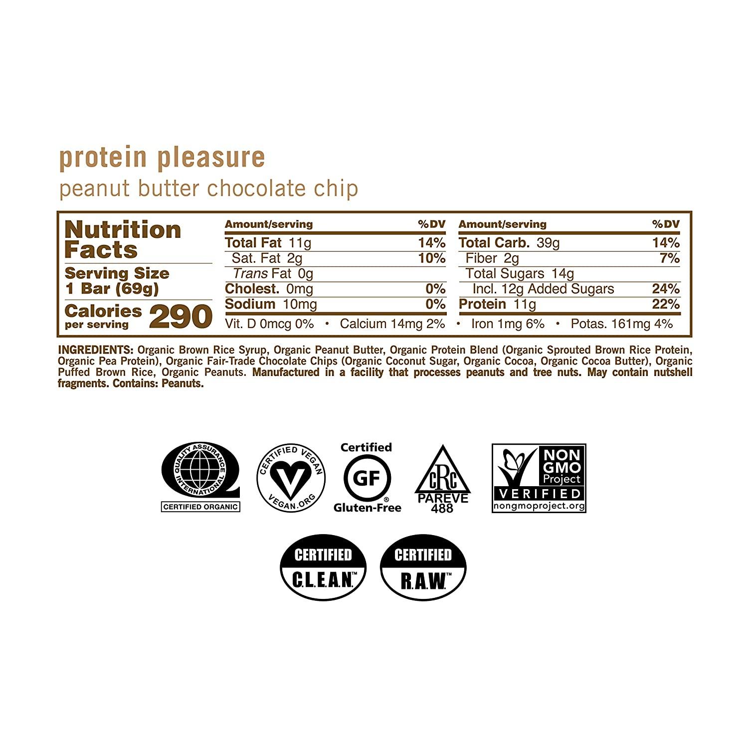 GoMacro Vegan Protein Bars - Peanut Butter Chocolate Chip (12 Count, 2. ...