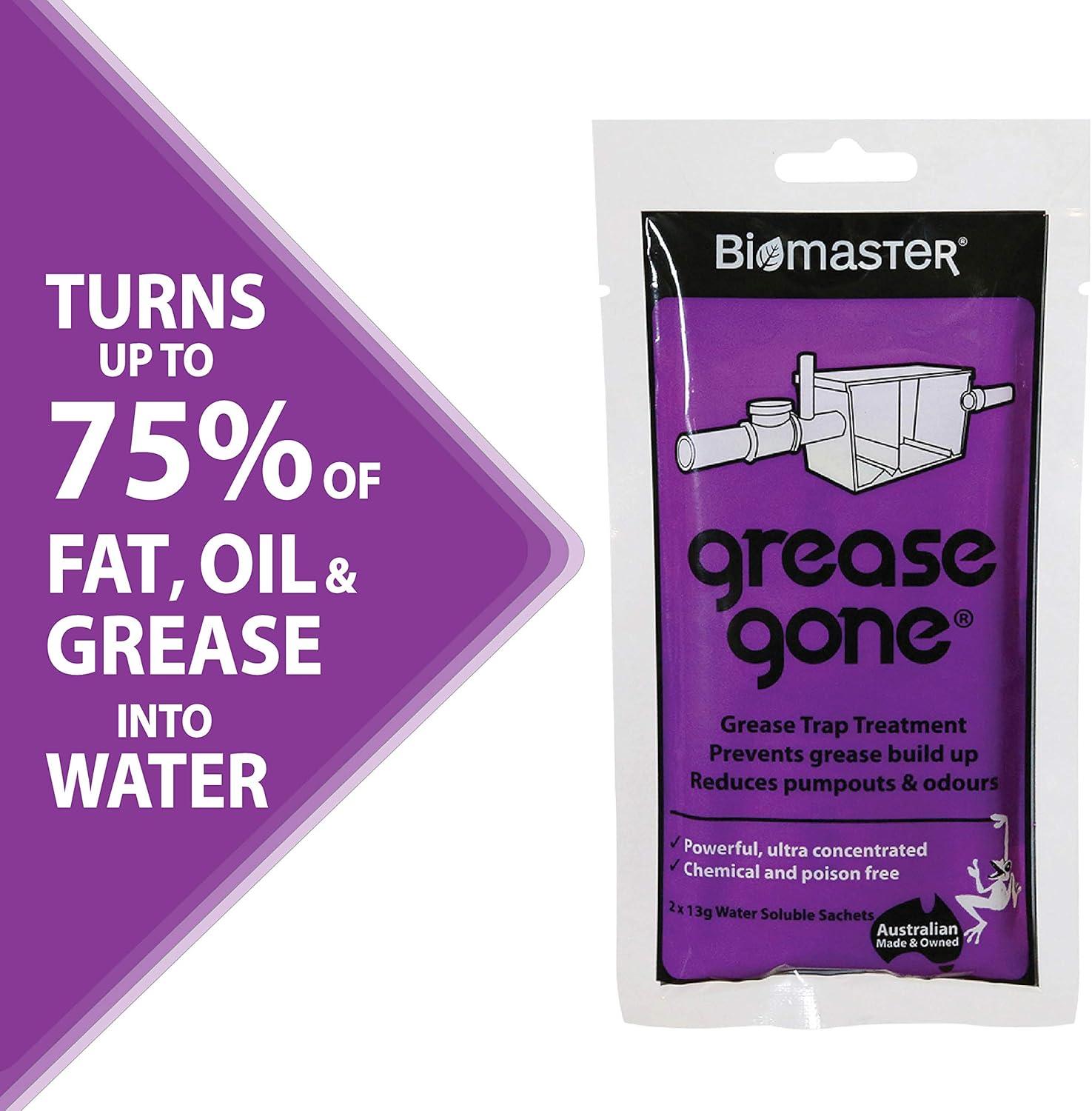 Grease Gone Grease Trap Cleaner - Dissolves Fat Oil & Grease Reduces ...