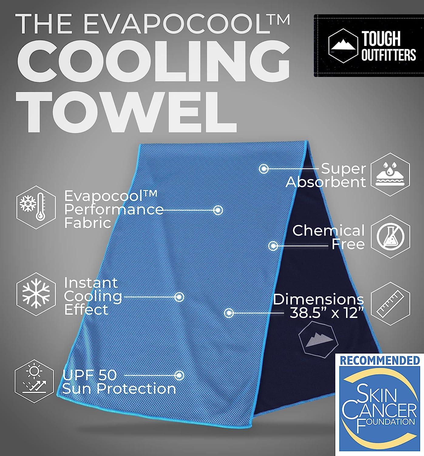 Light Blue Cooling Towel - Sweat Rag for Gym, Running, Golf & Yoga ...