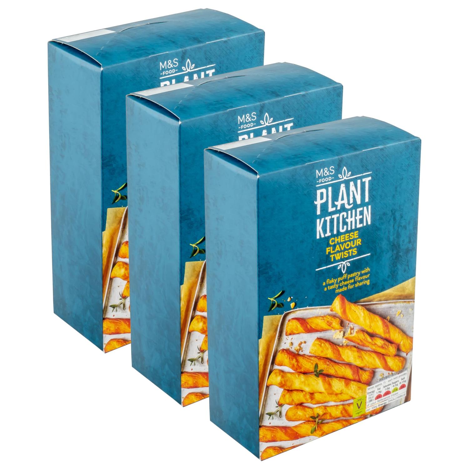 M&S Marks & Spencer Vegan Plant Kitchen Cheese Flavour Twists Flaky Puff Pastry Made in ...