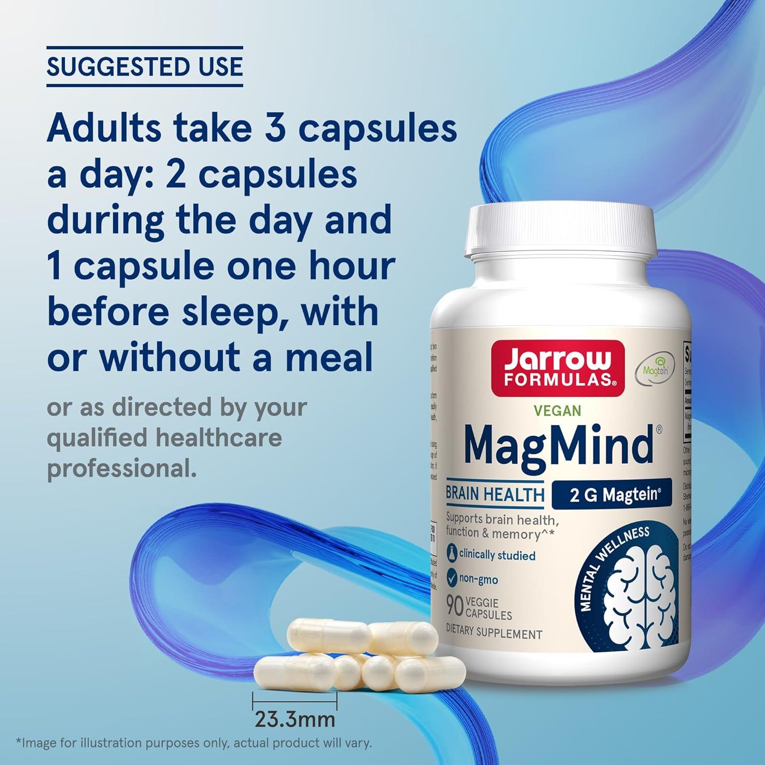 Jarrow Formulas MagMind 90 Capsules - Boost Cognitive Function & Memory ...