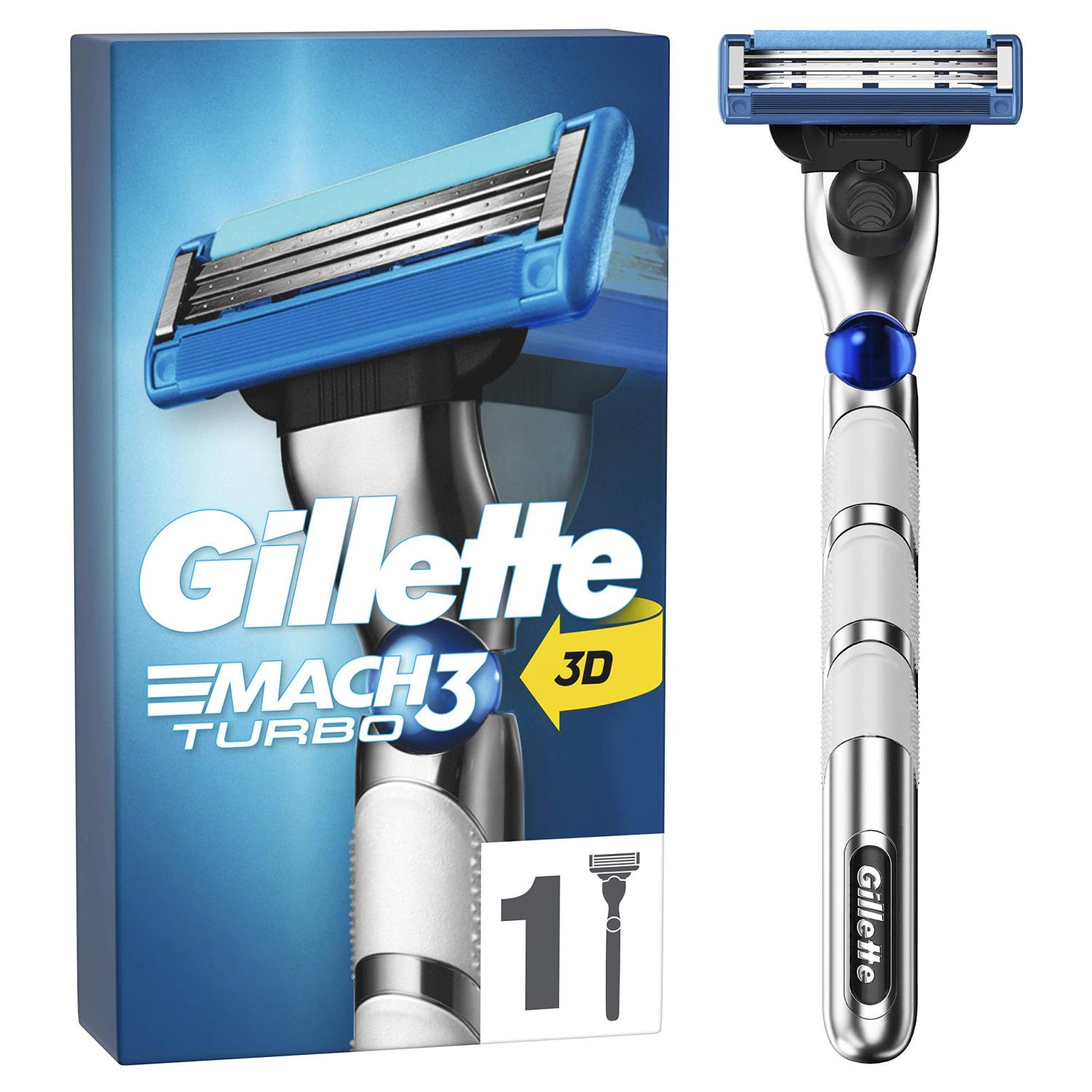 Buy Gillette Mach3 Turbo Razor - Premium Shaving for Men ...