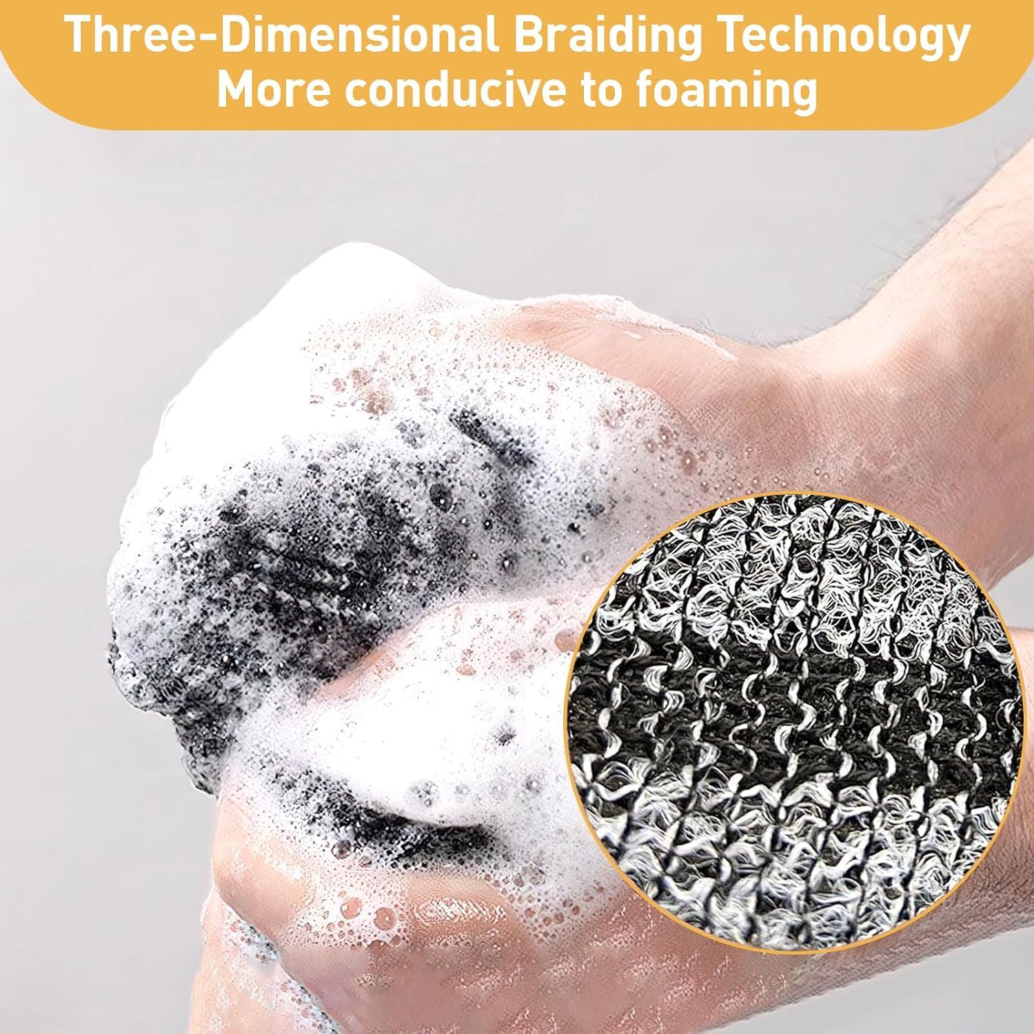 Extra Long Exfoliating Body Scrubber Towel for Effective Dead Skin ...