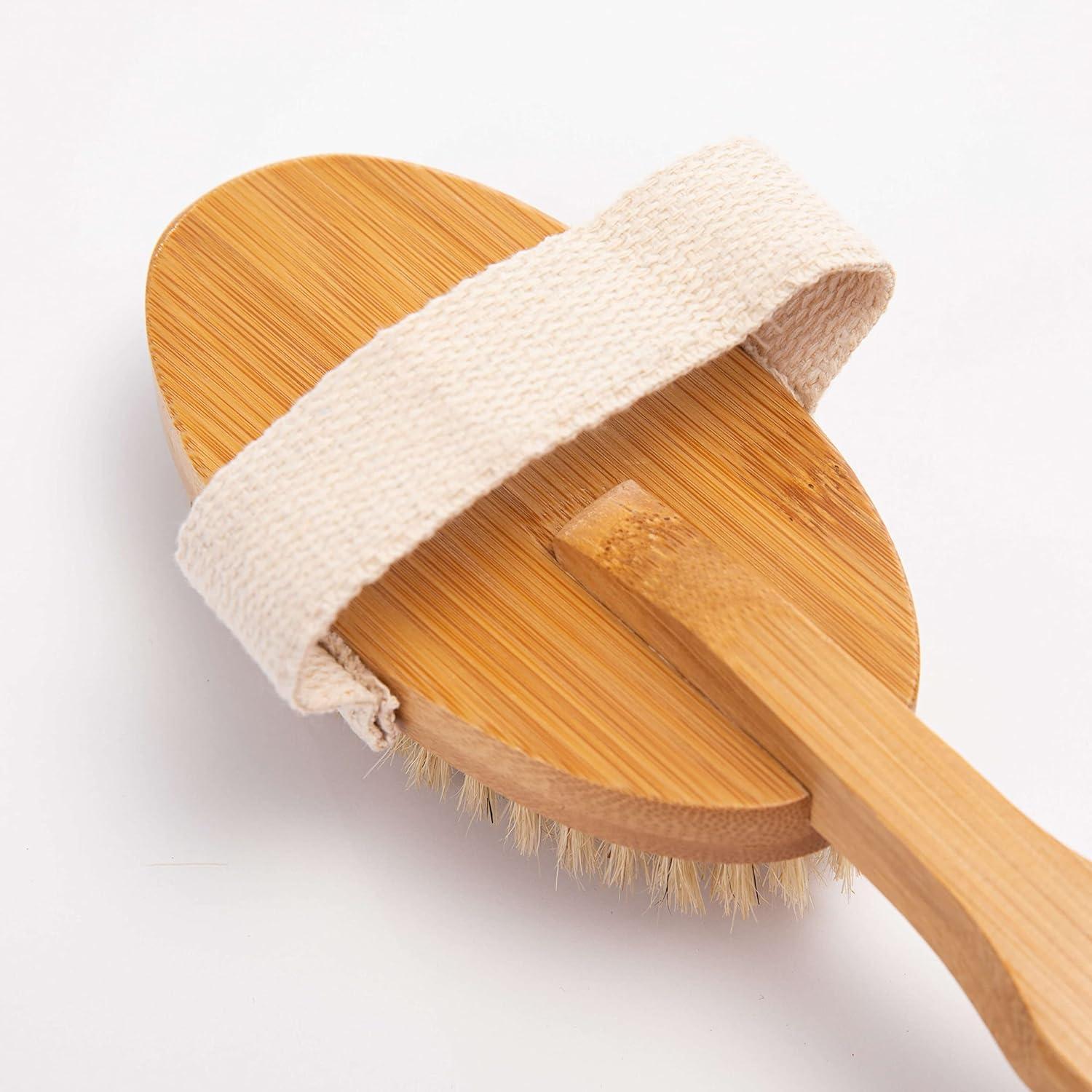 Dry Brushing Body Brush Set - Exfoliate for Healthy Skin - Includes ...