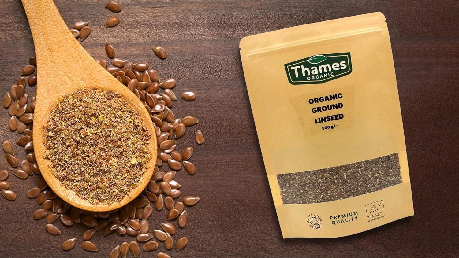 Thames Organic Golden 500g Ground Linseed | Flaxseed - Certified ...