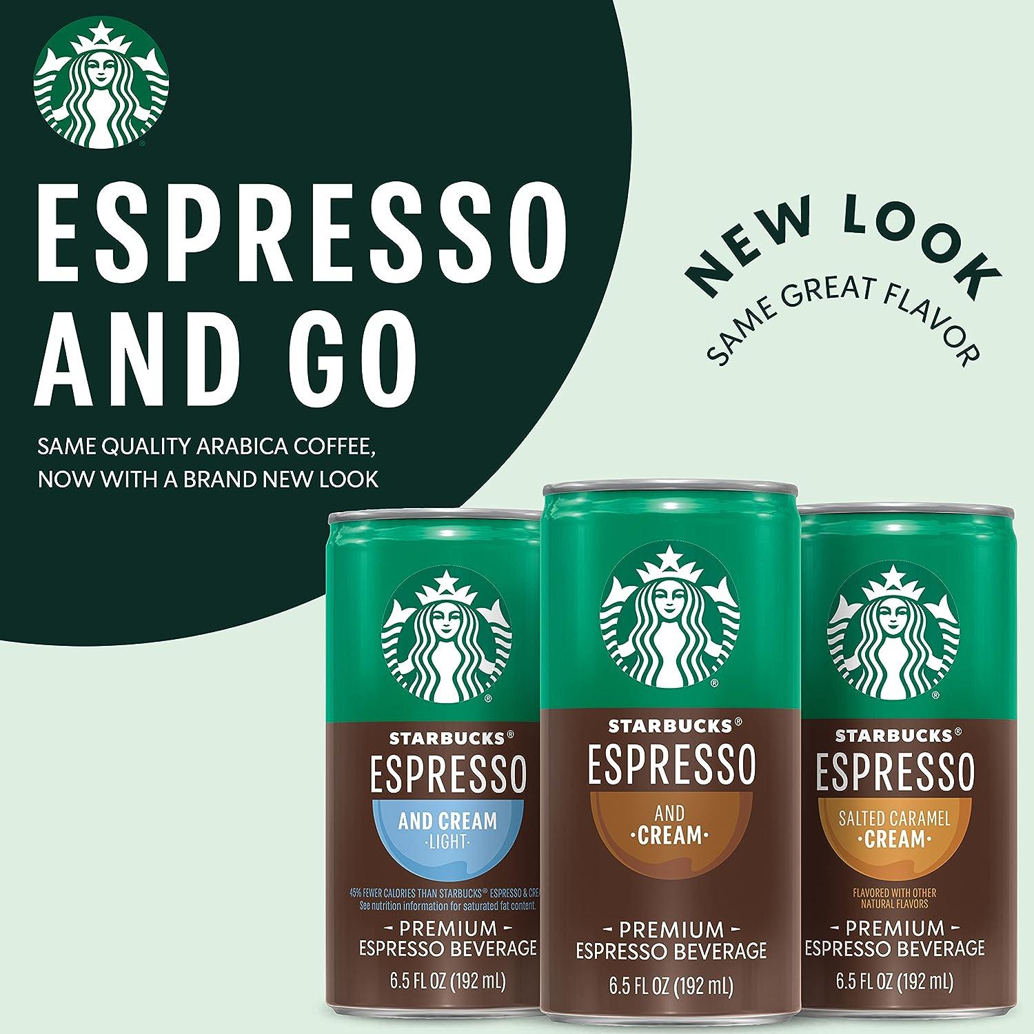 Starbucks Double Shot Espresso & Cream Light Coffee Drink - 4 Count, 6. ...