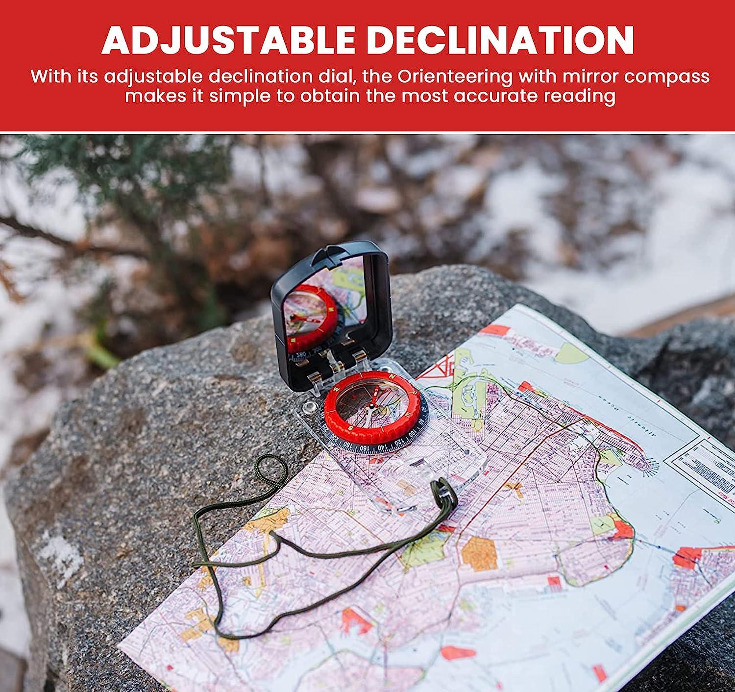 Sighting Compass Mirror Adjustable Declination - Boy Scout Compass ...