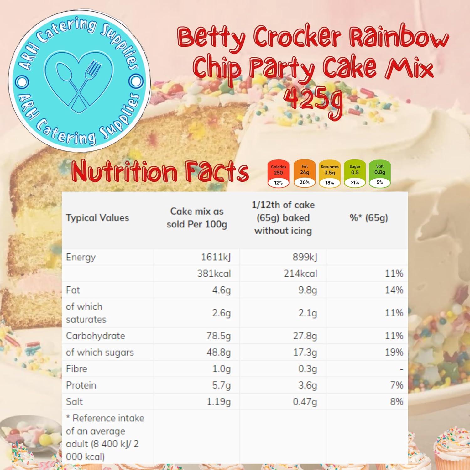 Rainbow Chip Party Betty Crocker Cake Mix 425g | Buy Now with Express ...