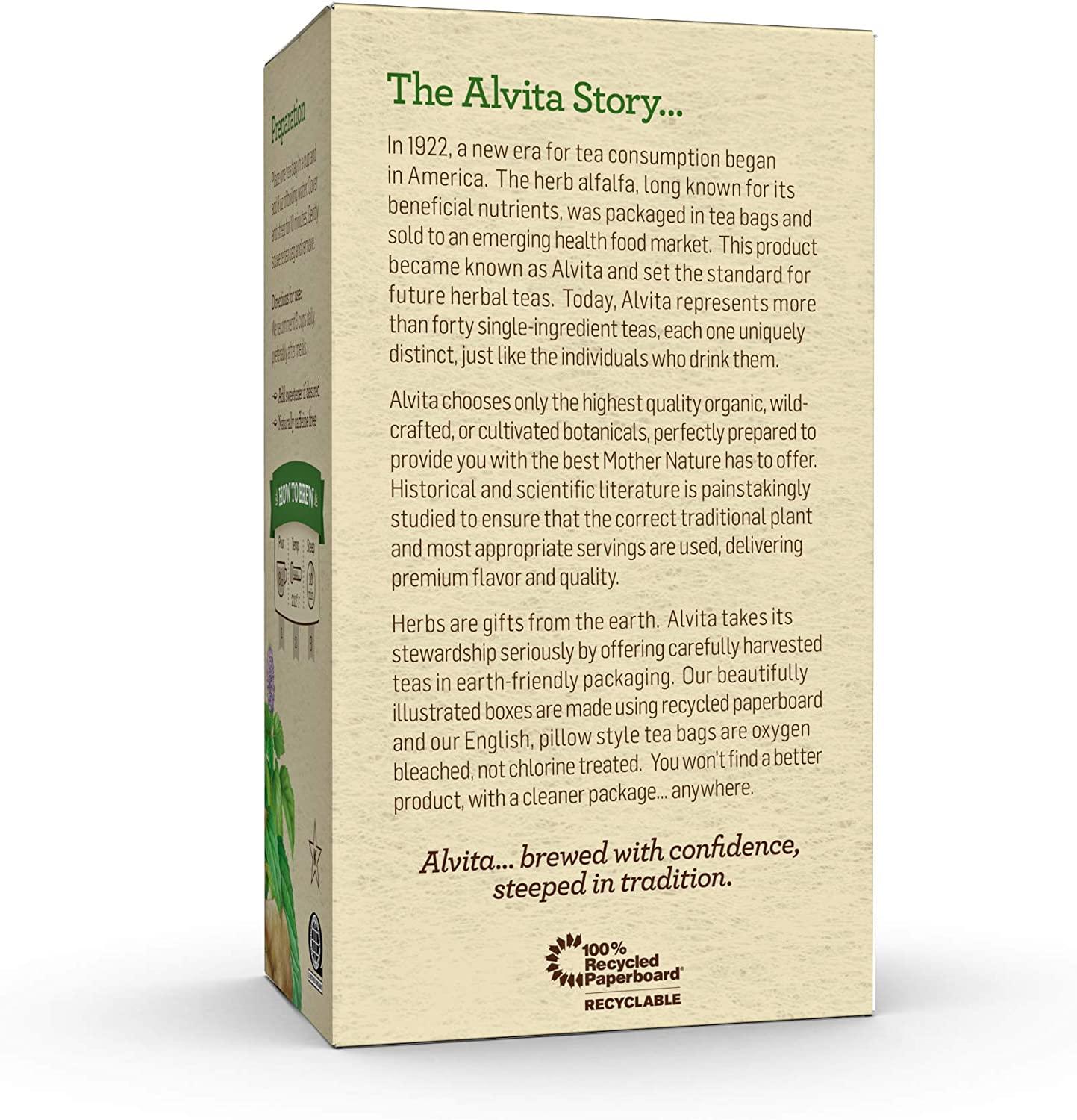 Alvita Organic Ginger Peppermint Tea | 24 Premium Quality Herbal Tea ...