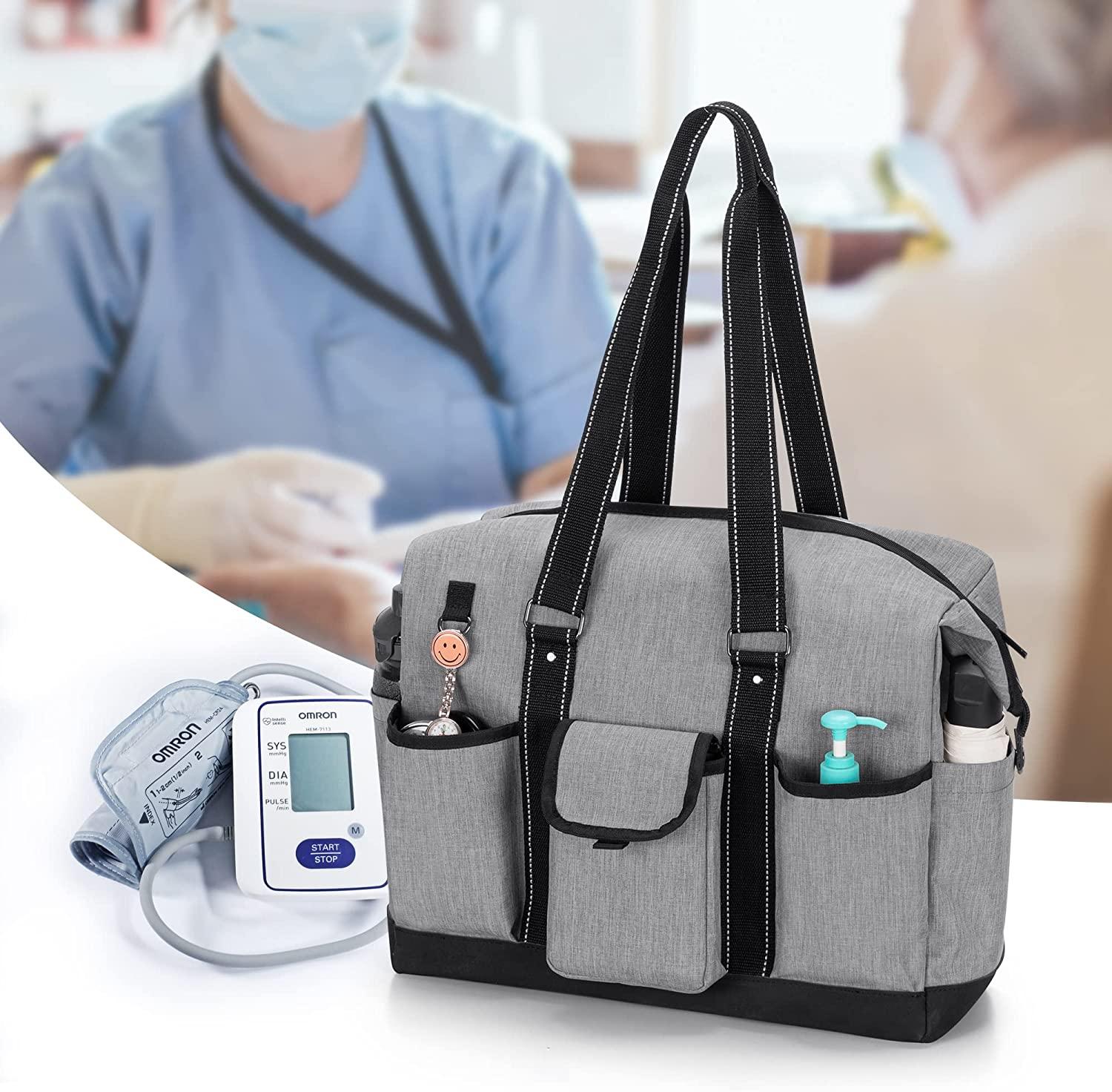 Durable Nurse Bag for Home Health Visits | Zip-Top Closure & Side ...