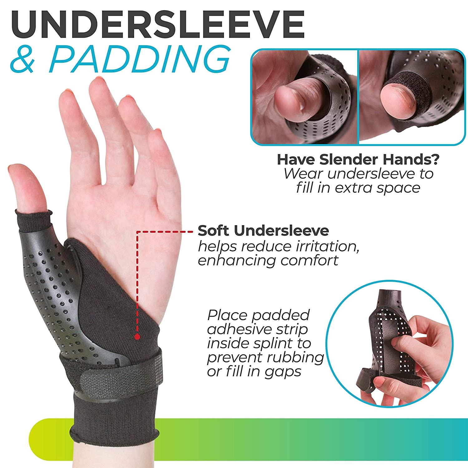 BraceAbility Hard Plastic Thumb Splint for Arthritis Treatment - Small ...