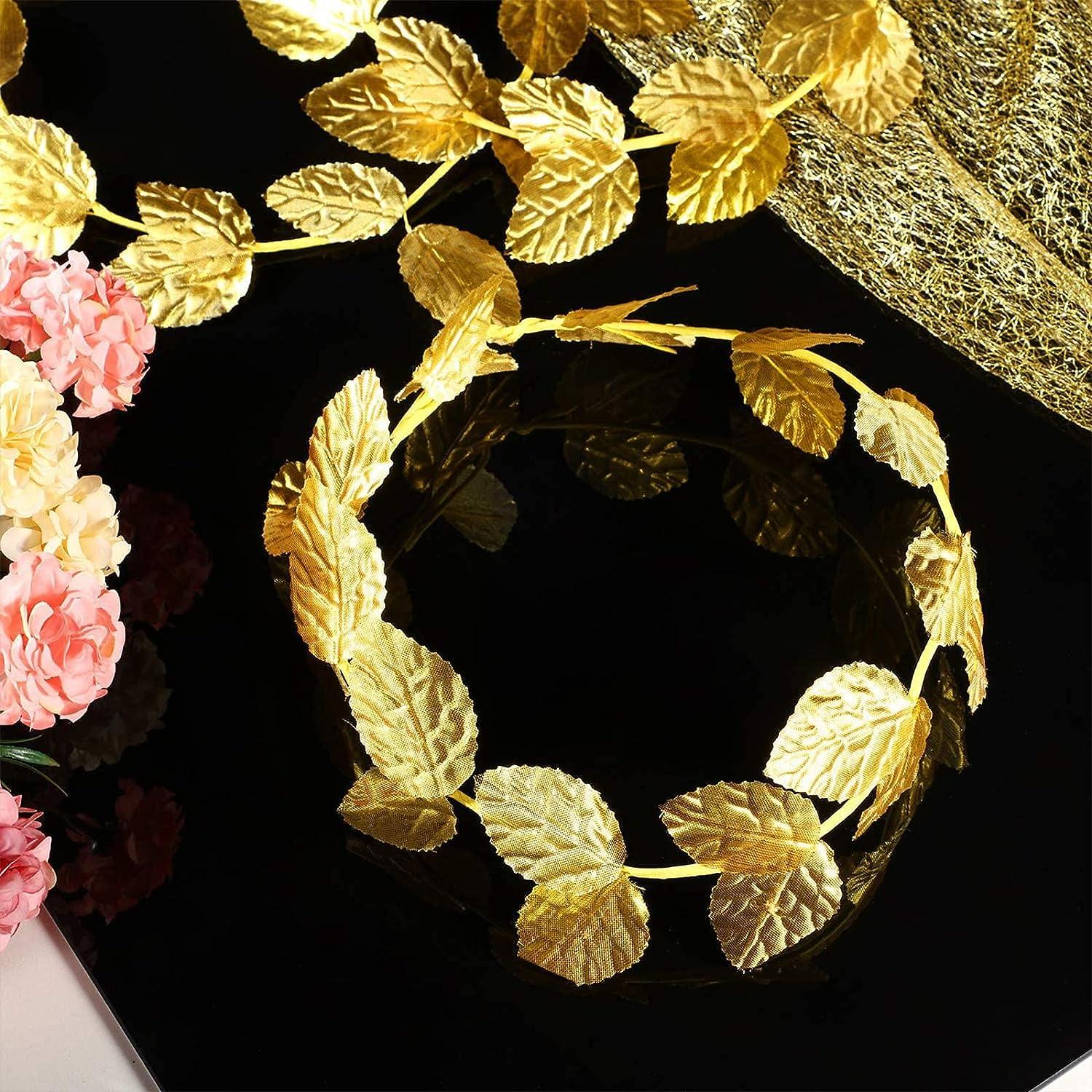 Halloween Toga Headpiece Gold Leaf Laurel Crown - 12 Pieces Roman ...