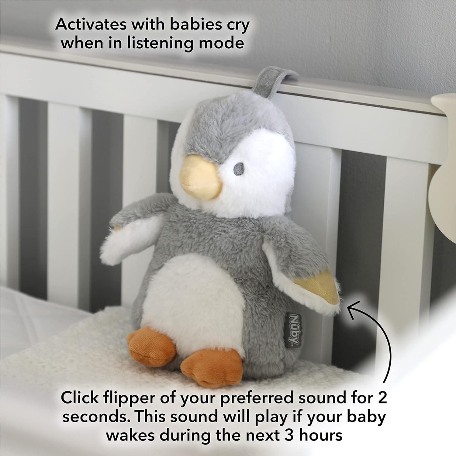 Nuby Penguin Baby Cry Sensor Sleep Aid with Different Sound Options to ...