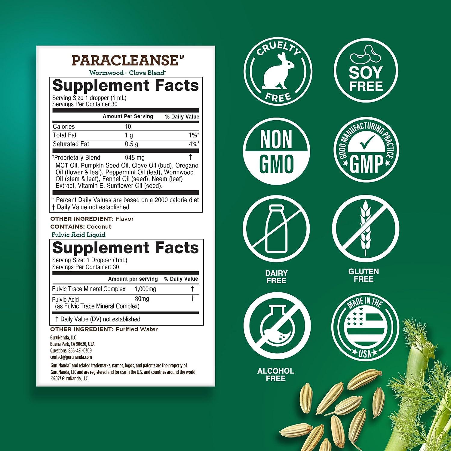 GuruNanda Paracleanse 2 Step Kit - Detox Support for Colon & Intestinal ...