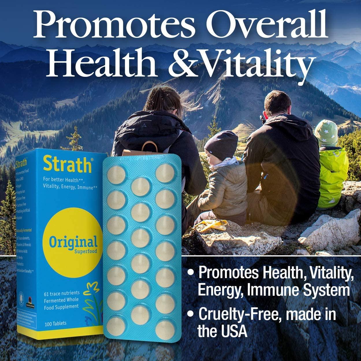 BioStrath Whole Food Supplement - Energy & Memory Support | 500 MG (100 ...