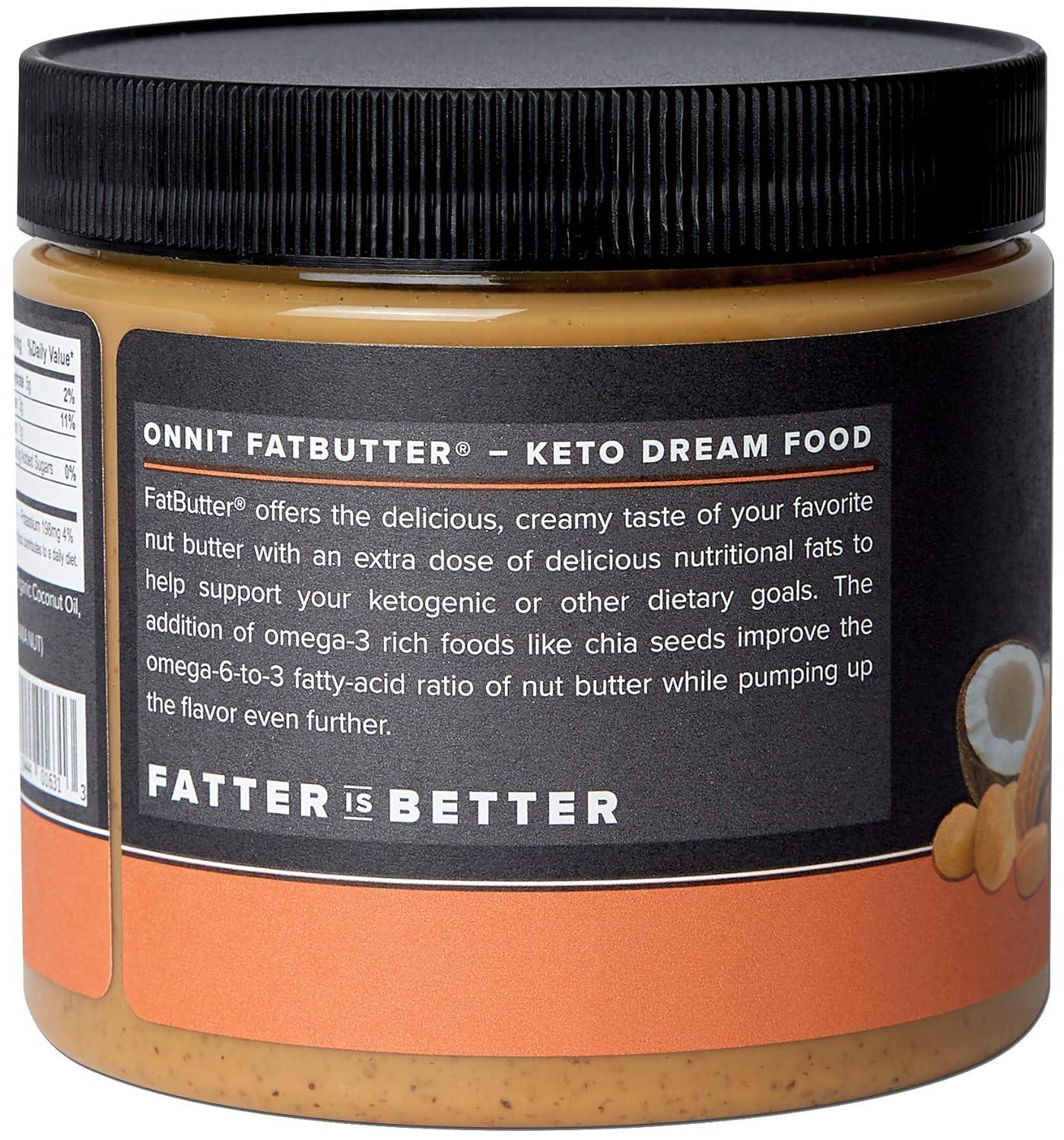 Onnit Fat Butter - Keto Snack with Macadamia Nuts, Organic Chia Seeds ...
