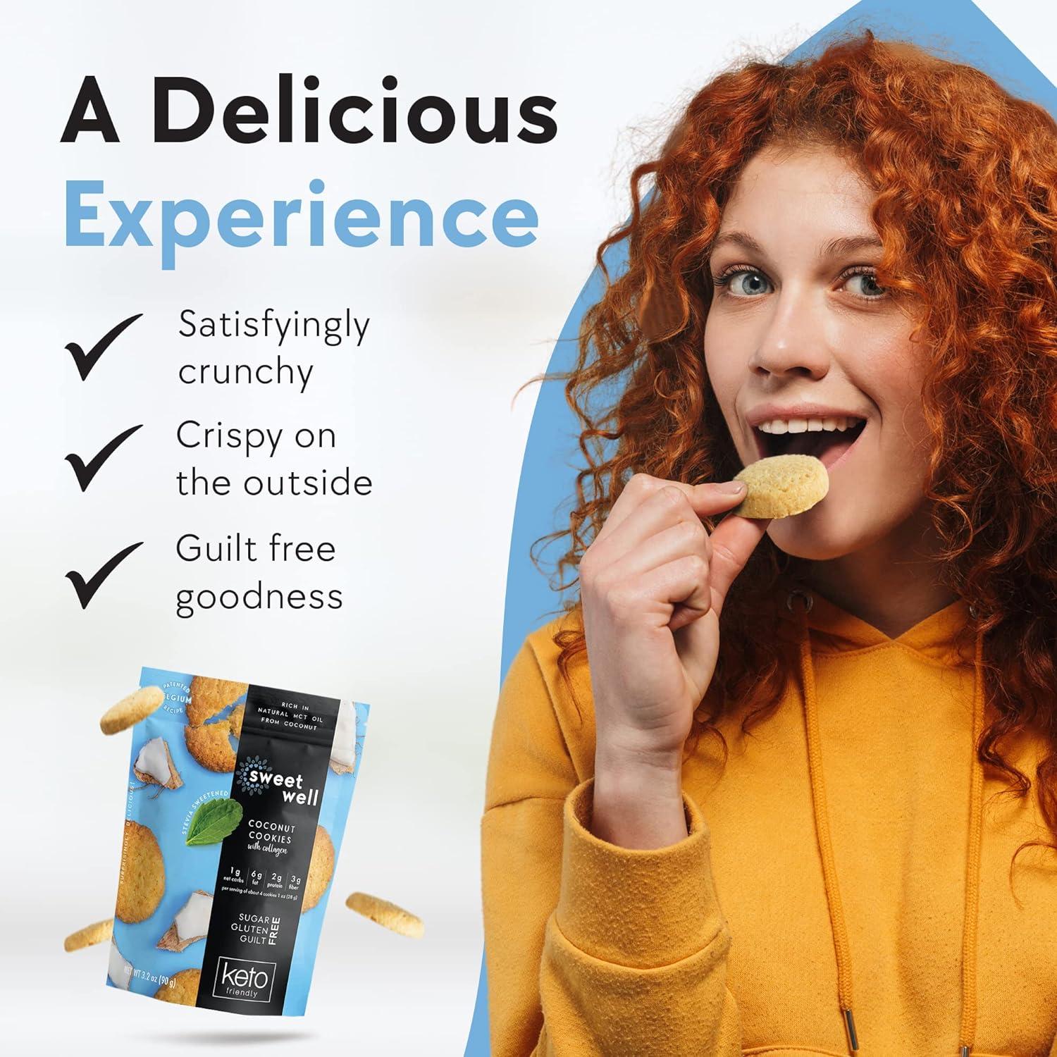 Sweetwell Coconut Cookies - Low Carb, Keto, Gluten-Free Snack with Real ...