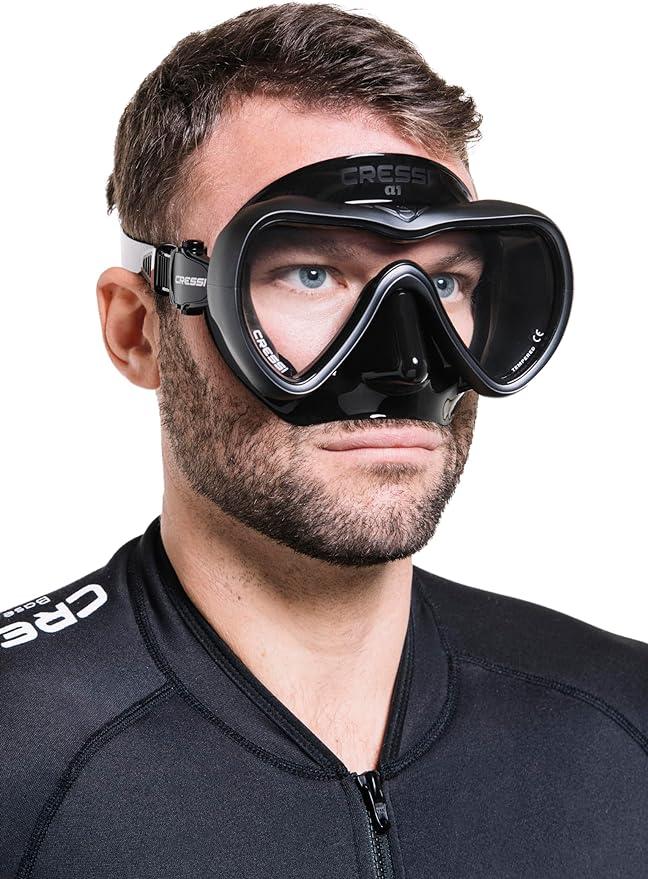 Cressi Anti-Fog Wide View Single Lens Scuba Diving and Freediving Masks ...