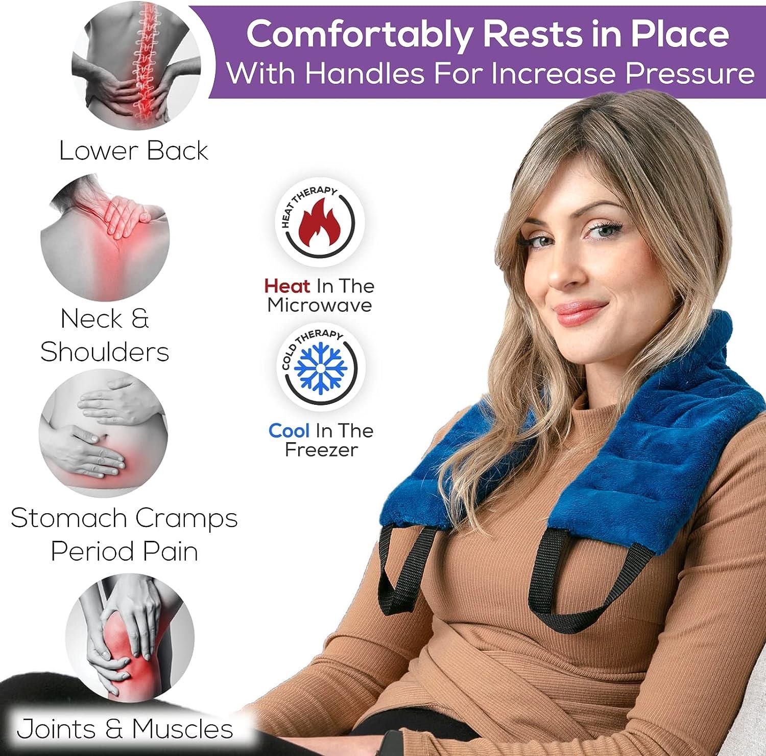 Neck Heating Pad - Microwavable for Pain Relief | Neck & Shoulder Heat ...