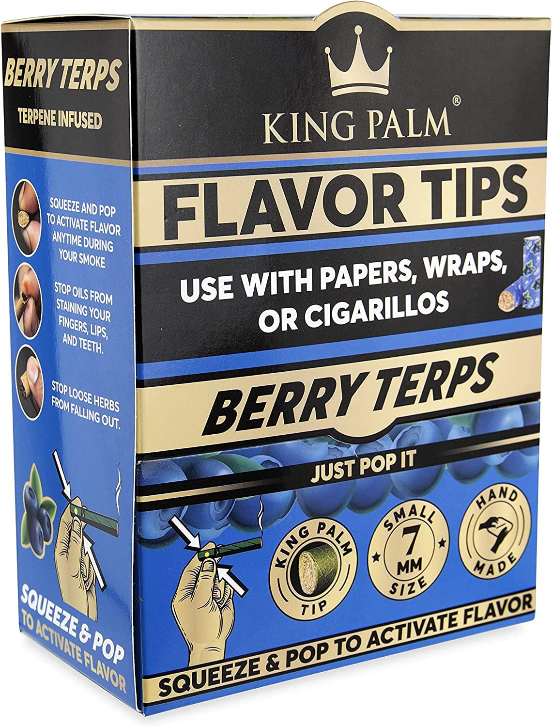 King Palm Berry Terps Filter Tips - 50ct Display | Flavored Pre Rolled ...