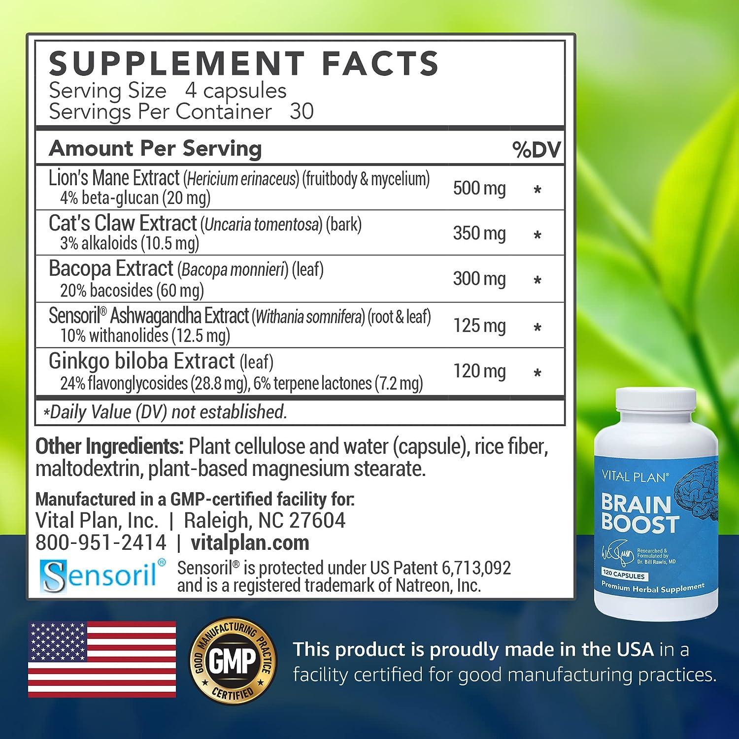 Vital Plan Brain Boost Supplement by Dr. Bill Rawls | Brain Boosting ...