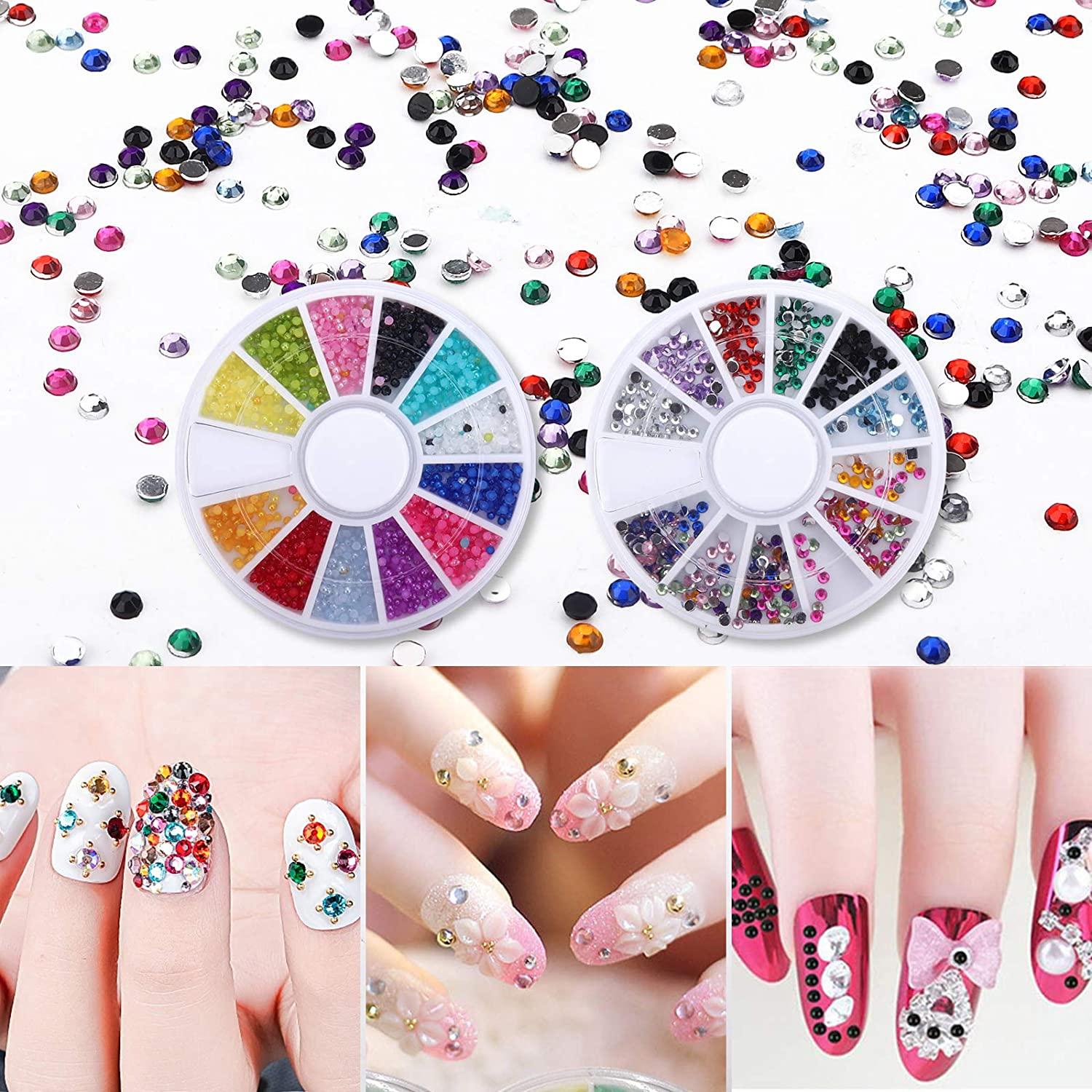 Professional Acrylic Nail Practice Hand Kit with 42 Colors - Mannequin ...