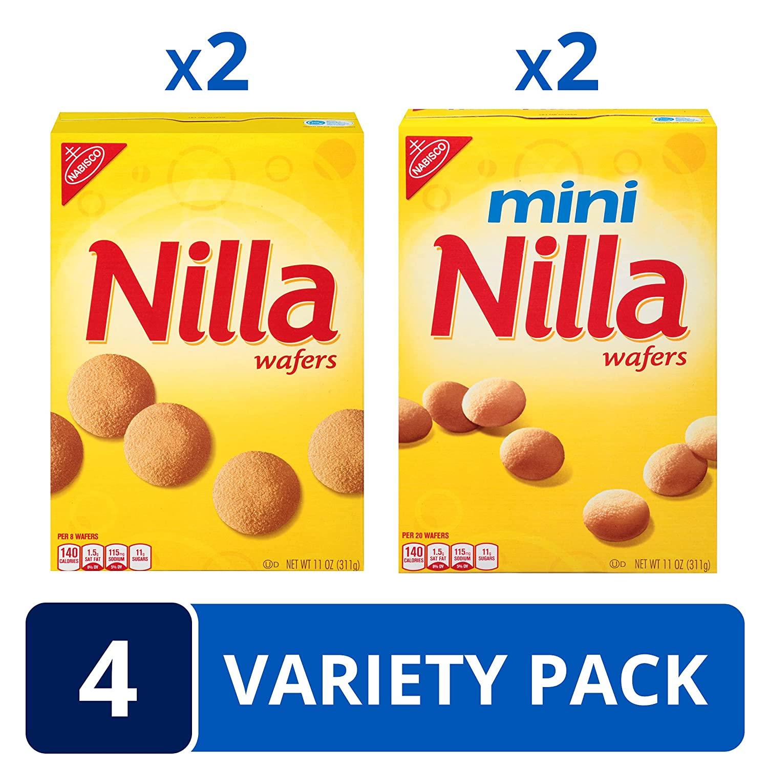 Nilla Wafers Variety Pack - Original & Mini Easter Cookies - 4 Boxes ...