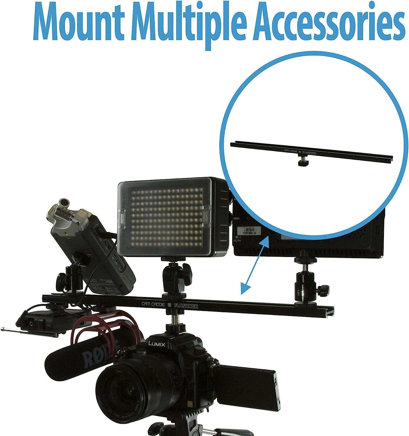 Cam Caddie 16-Inch Cold Shoe Extension Bracket - Dual Sided Camera ...