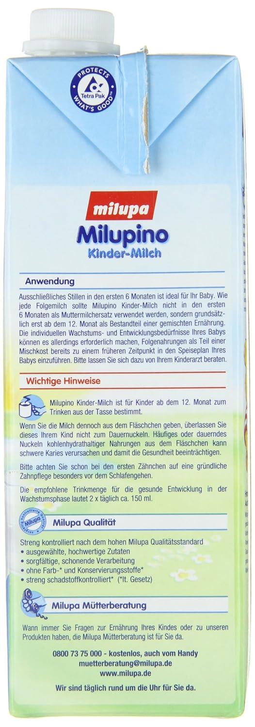 Buy Milupa Milupino Children's Milk 12 Months - Ready to Drink Pack of ...