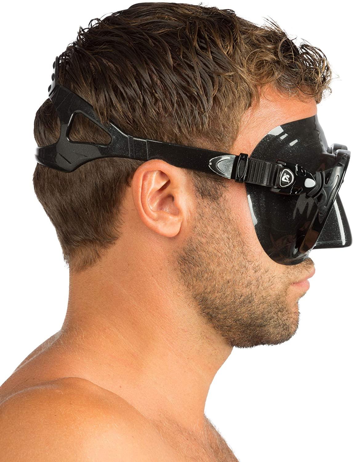 Cressi Scuba Diving Mask | Inclined Tear Drop Lenses for Downward ...