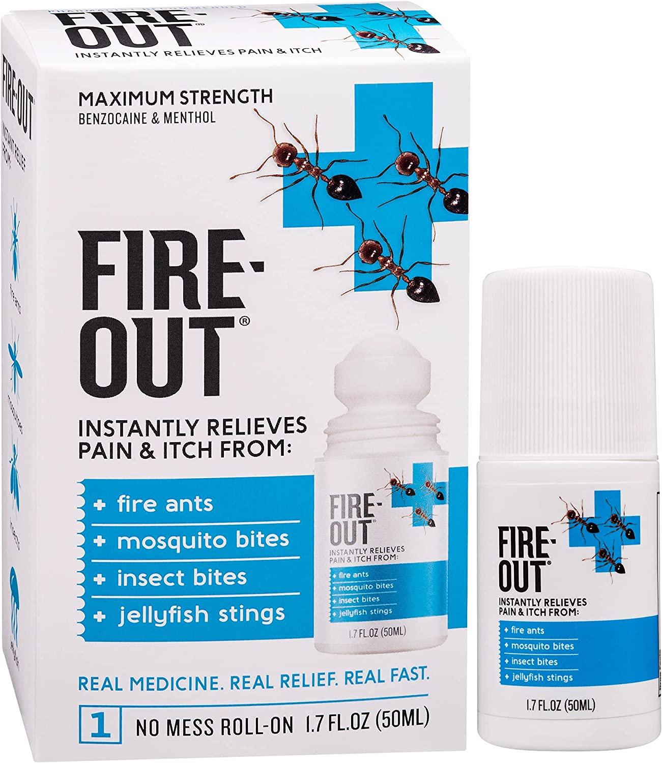 Fire Out Instant First Aid Pain Relief for Fire Ant Stings & Bug Bites ...