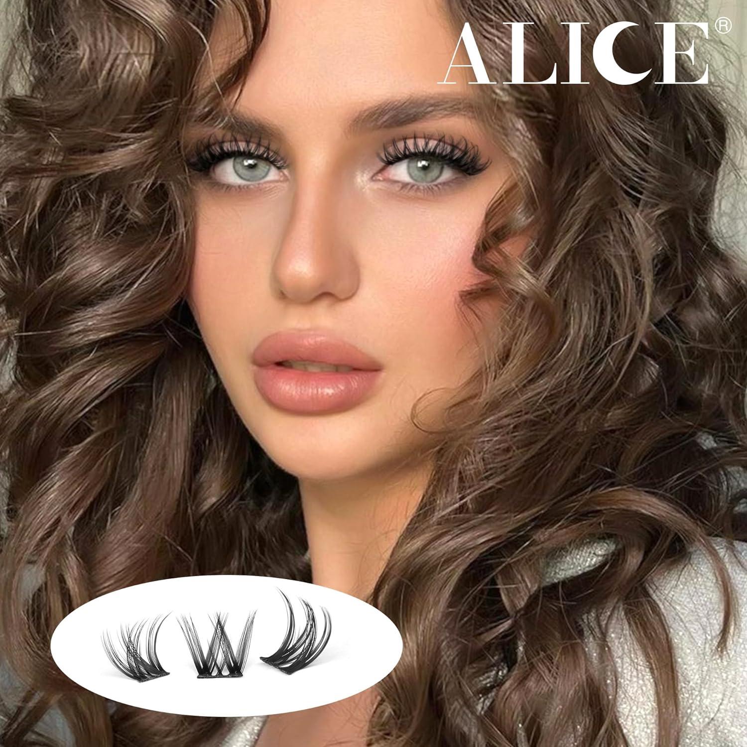 ALICE E13 DIY Lash Clusters Kit - Brown D Curl 10-16MM Individual ...