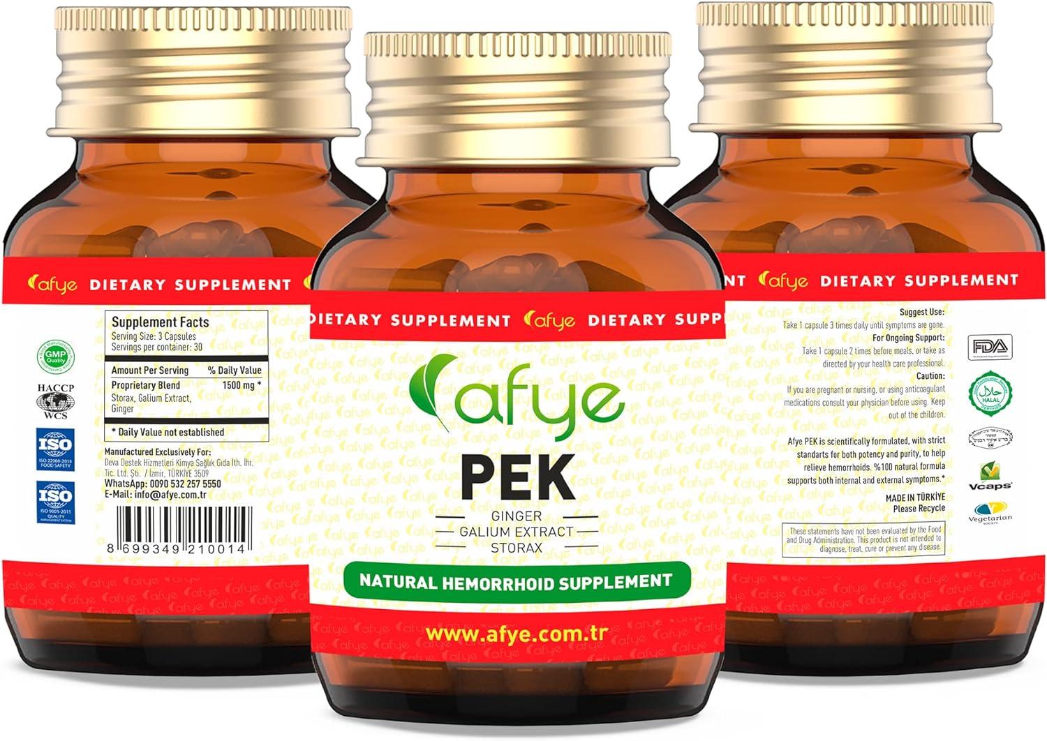 Fast Acting Hemorrhoid Treatment Supplement - 90 Capsules for Internal ...