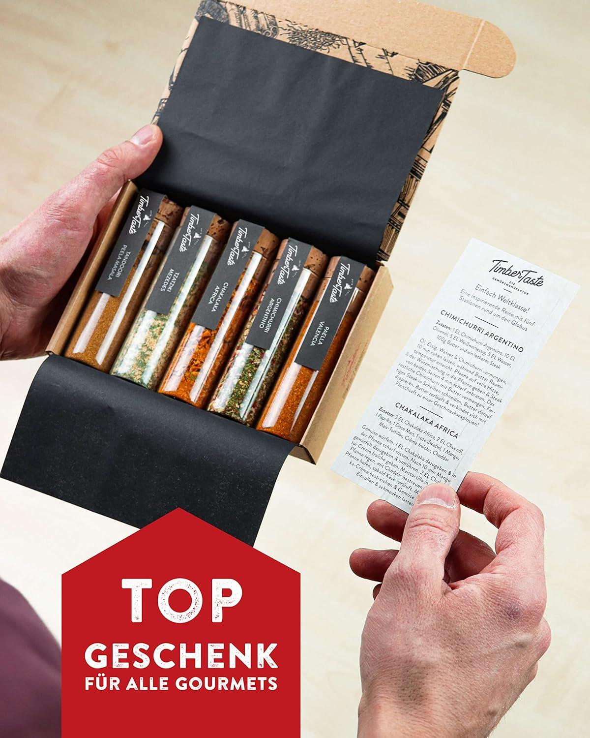 Timber Taste 5 Spices Gift Set - Personalized Spices for Men | Unique ...