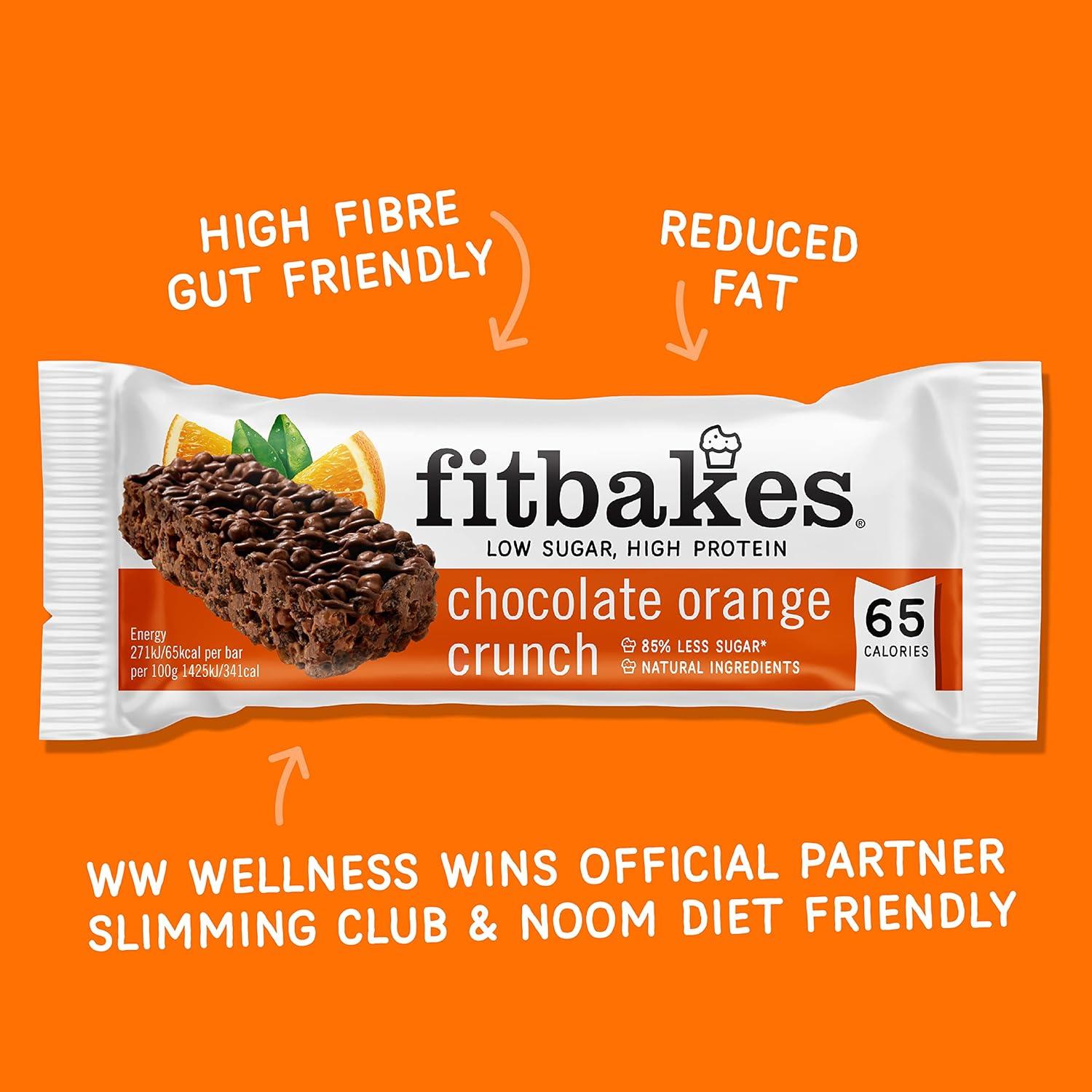 Fitbakes Mini Chocolate Orange Bars (12x19g) - 65 Calories, Diabetic ...