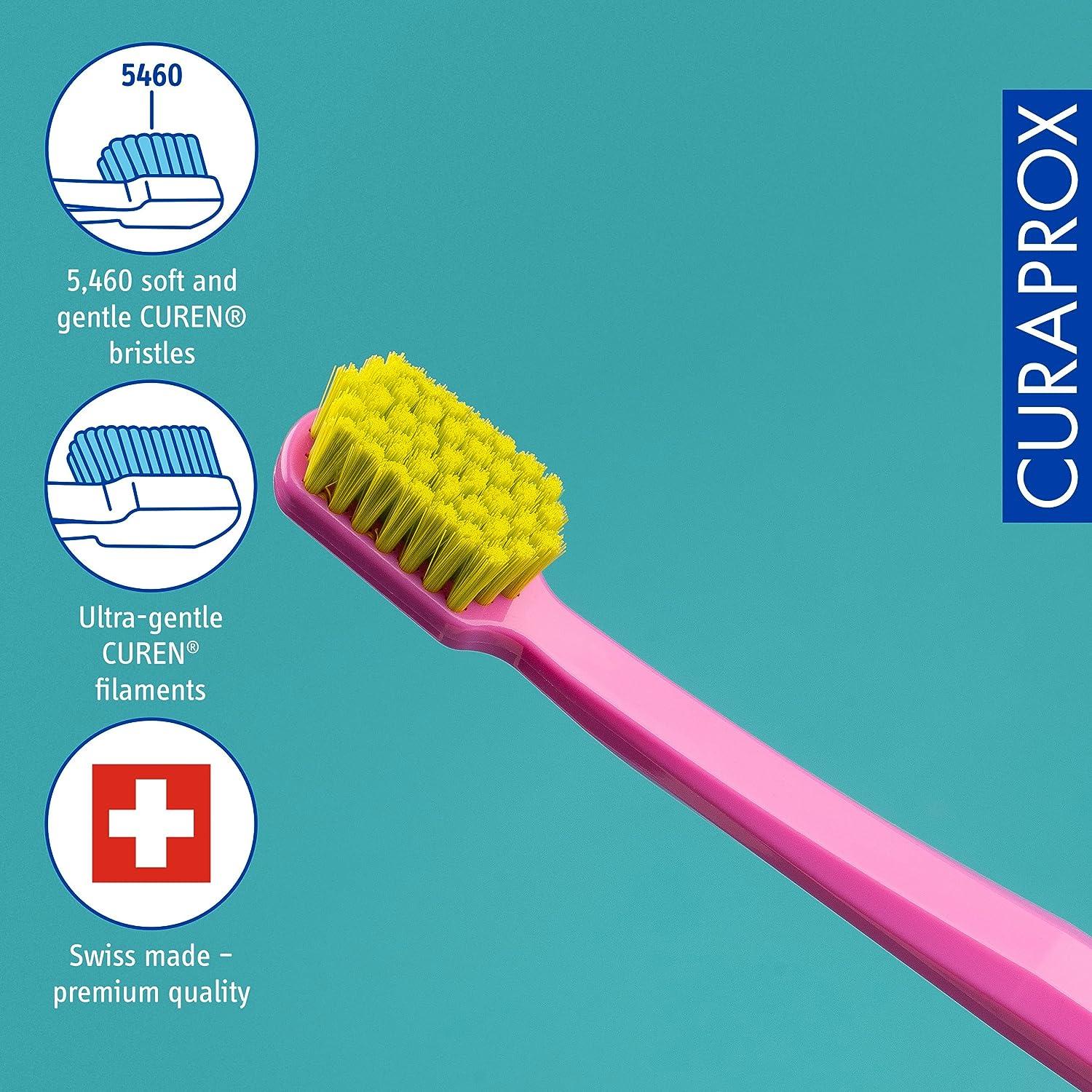 Curaprox CS 5460 Toothbrush with Holder & Be You Toothpaste Home Kit in ...