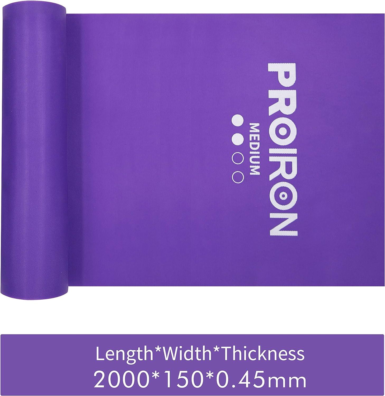 PROIRON Latex-Free Resistance Bands for Strength Training Yoga Pilates ...